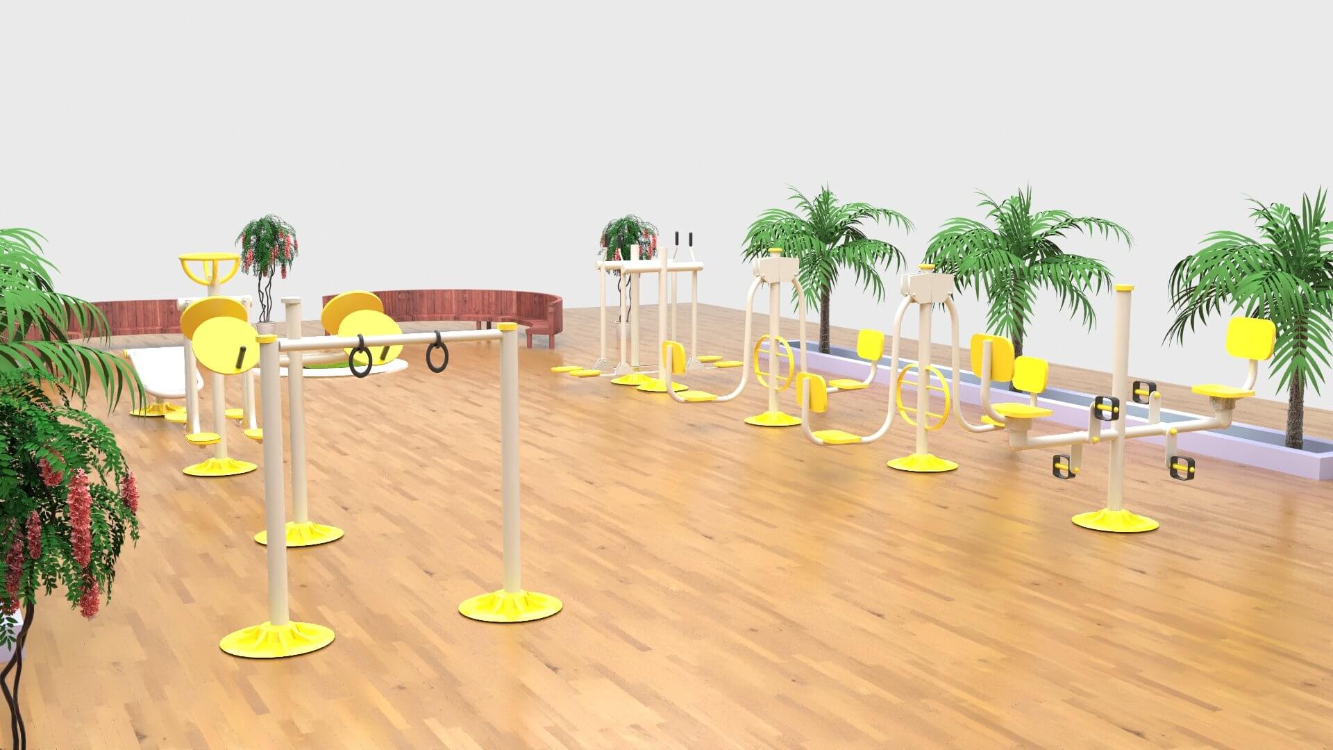 Exercise Park - 3D Model by Pictorer