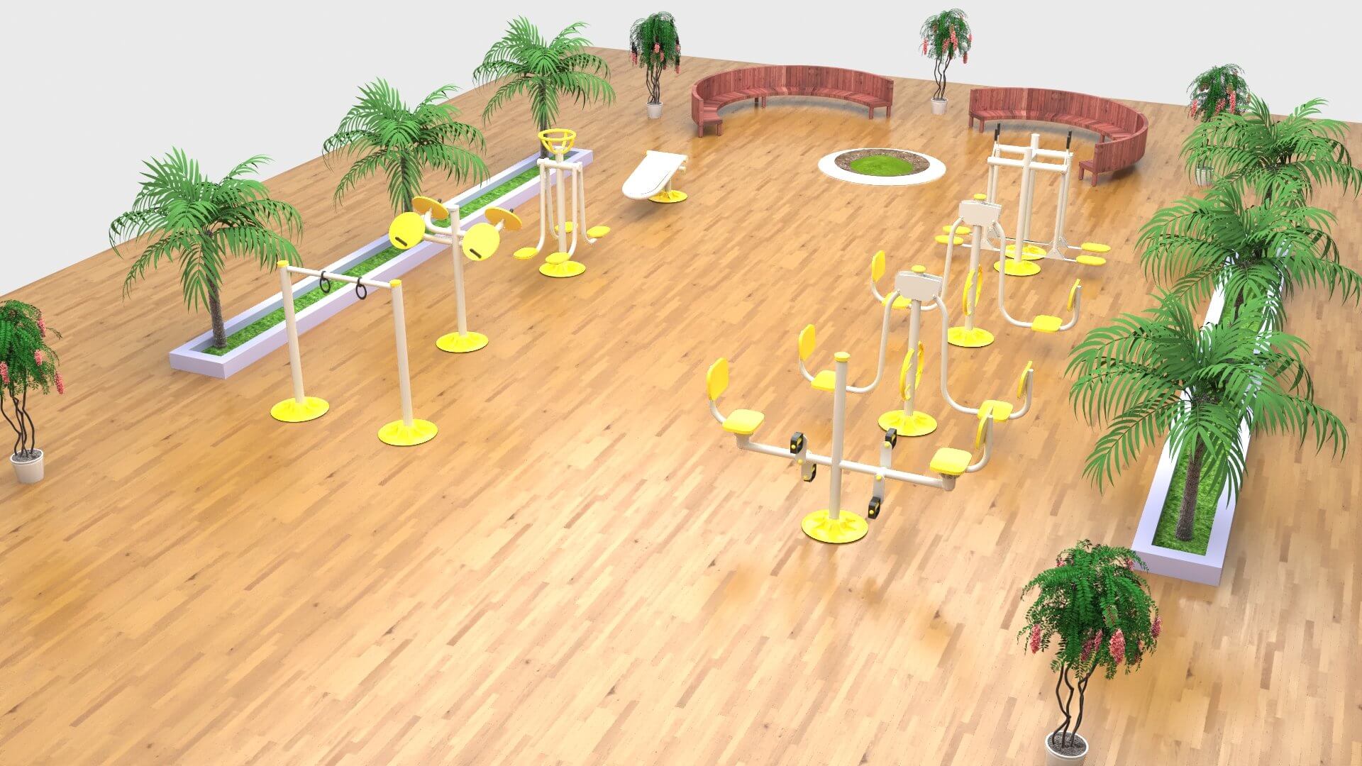 Exercise Park - 3D Model by Pictorer