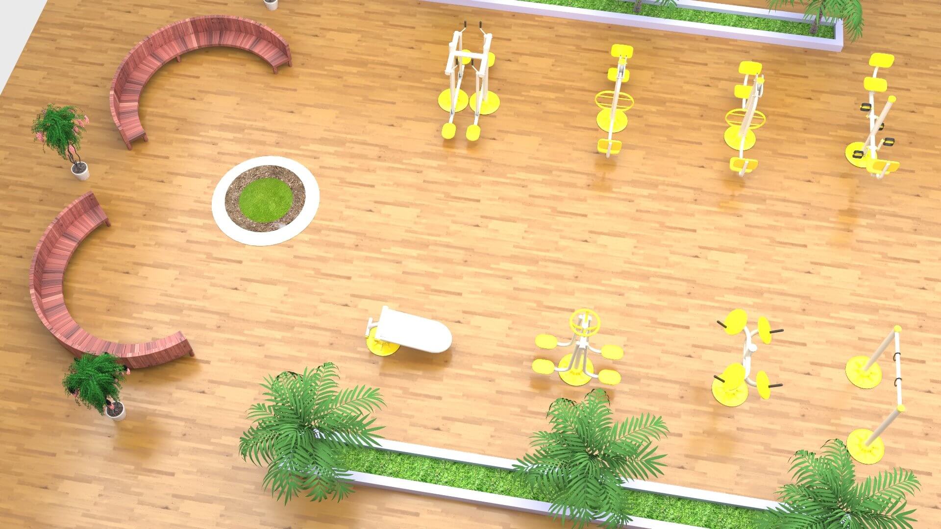 Exercise Park - 3D Model by Pictorer