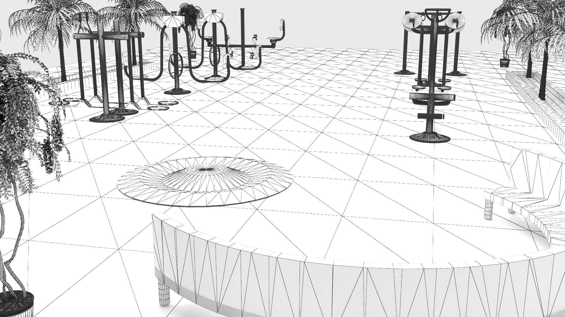 Exercise Park - 3D Model by Pictorer