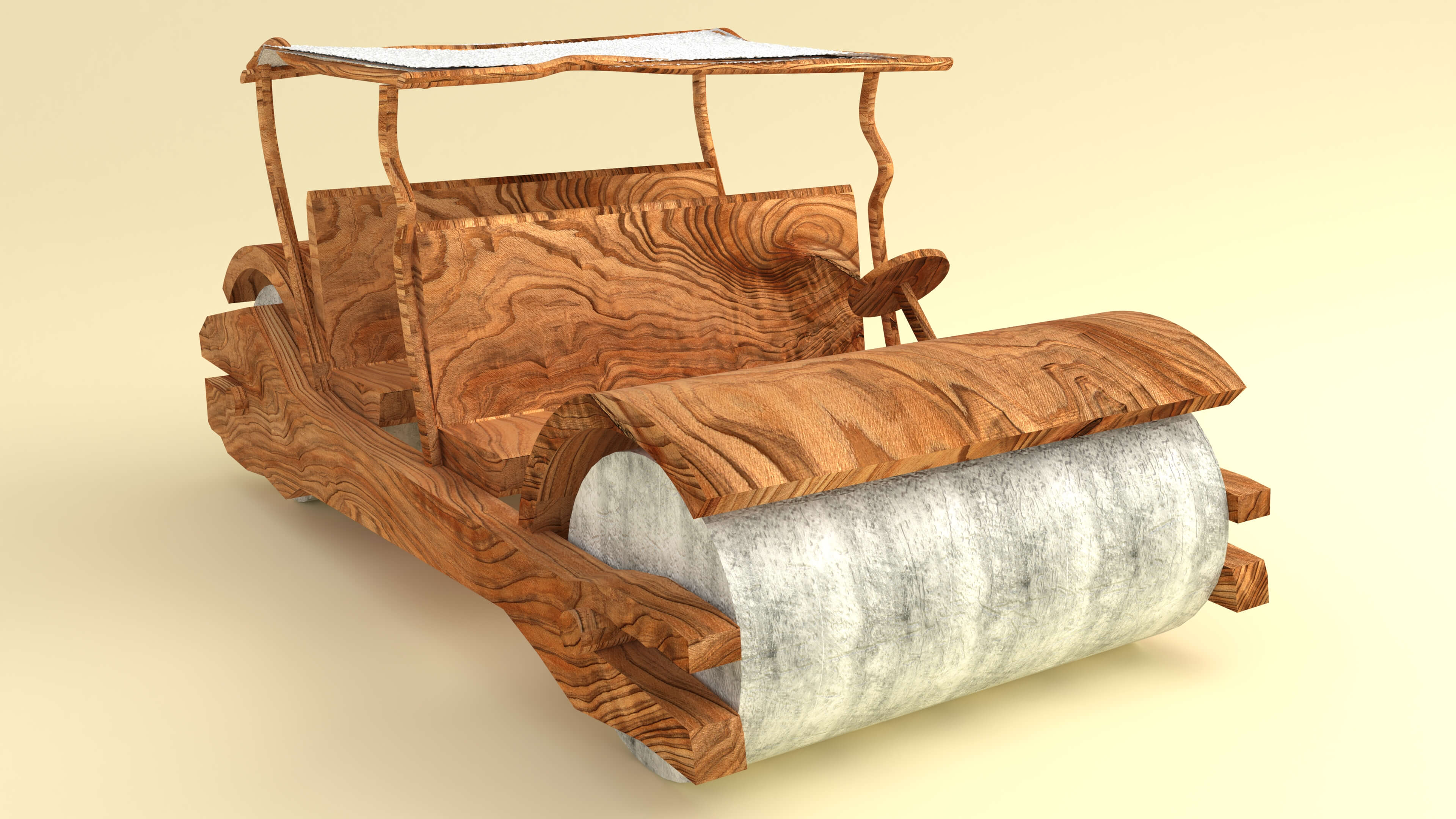 Stone Age Car 4K - 3D Model by Pictorer