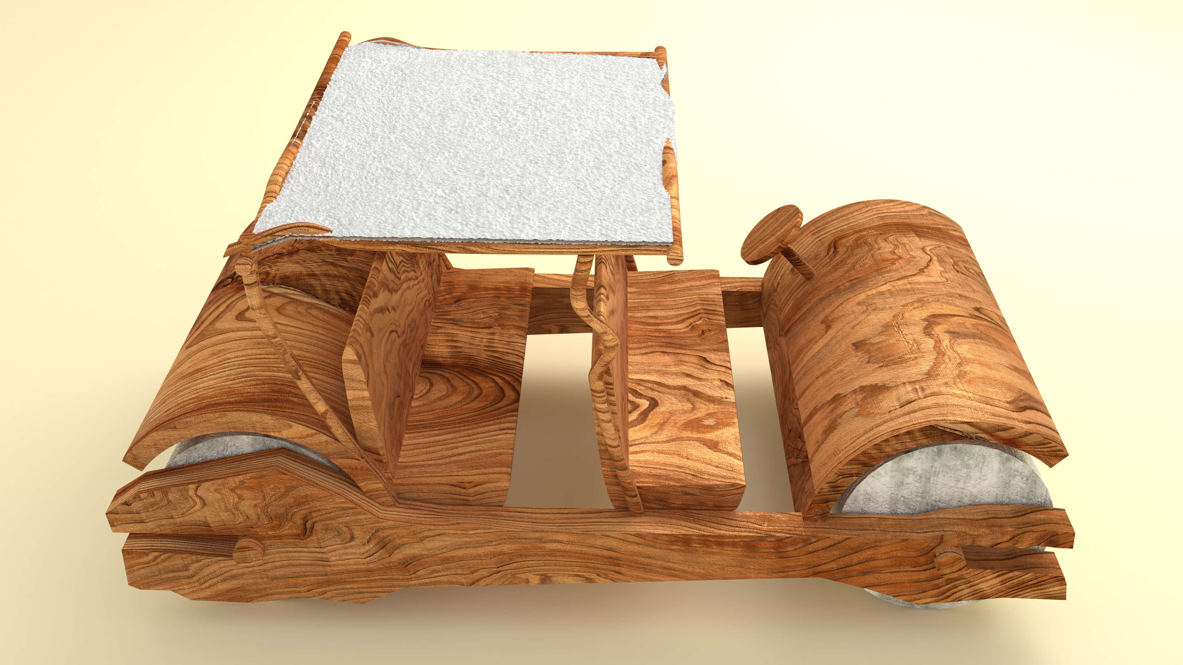 Stone Age Car 4K - 3D Model by Pictorer