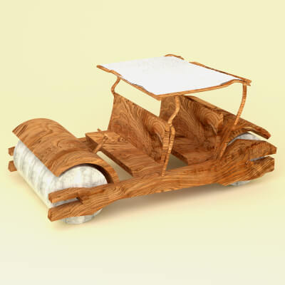 Stone Age Car 4K - 3D Model by Pictorer