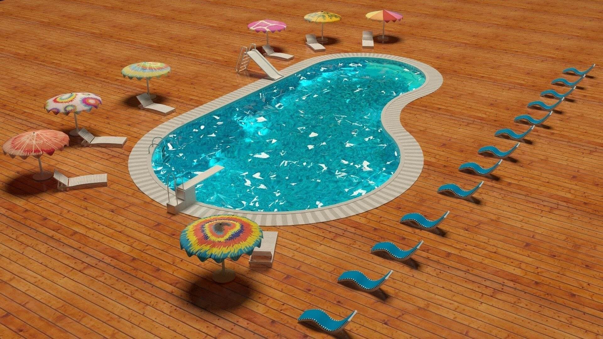 Swimming Pool - 3D Model by Pictorer