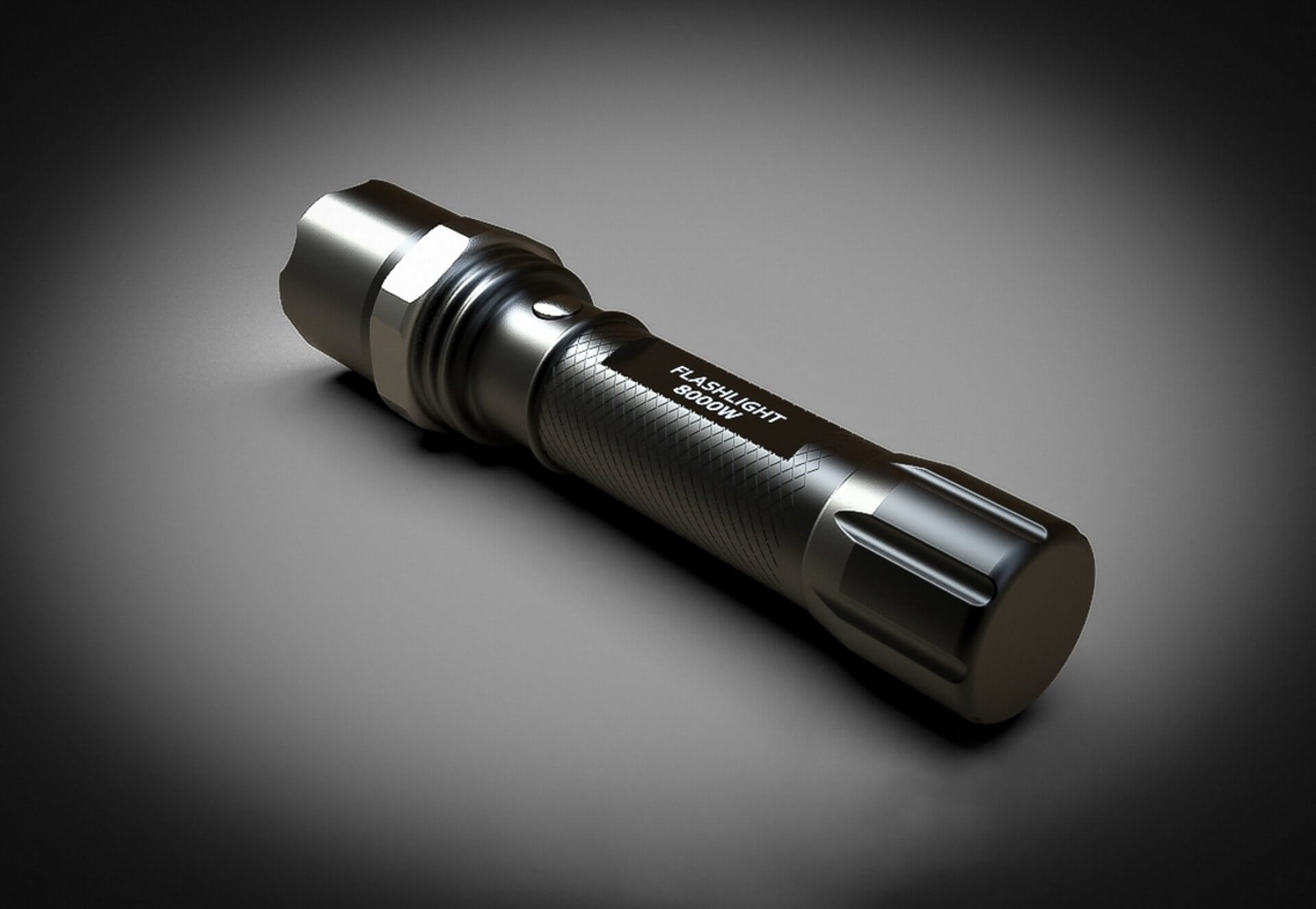 Tactical Flashlight - 3D Model by Pictorer
