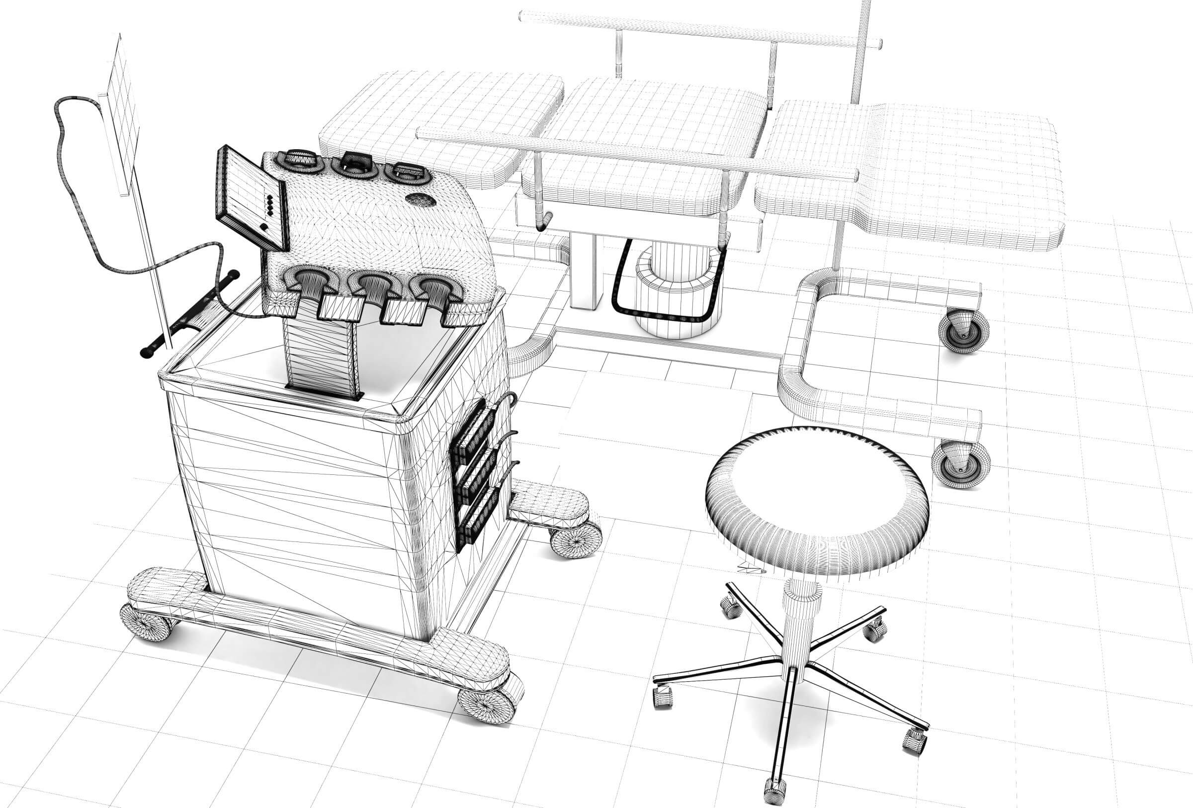 Ultrasound Room 3 - 4K 3D Model by Pictorer