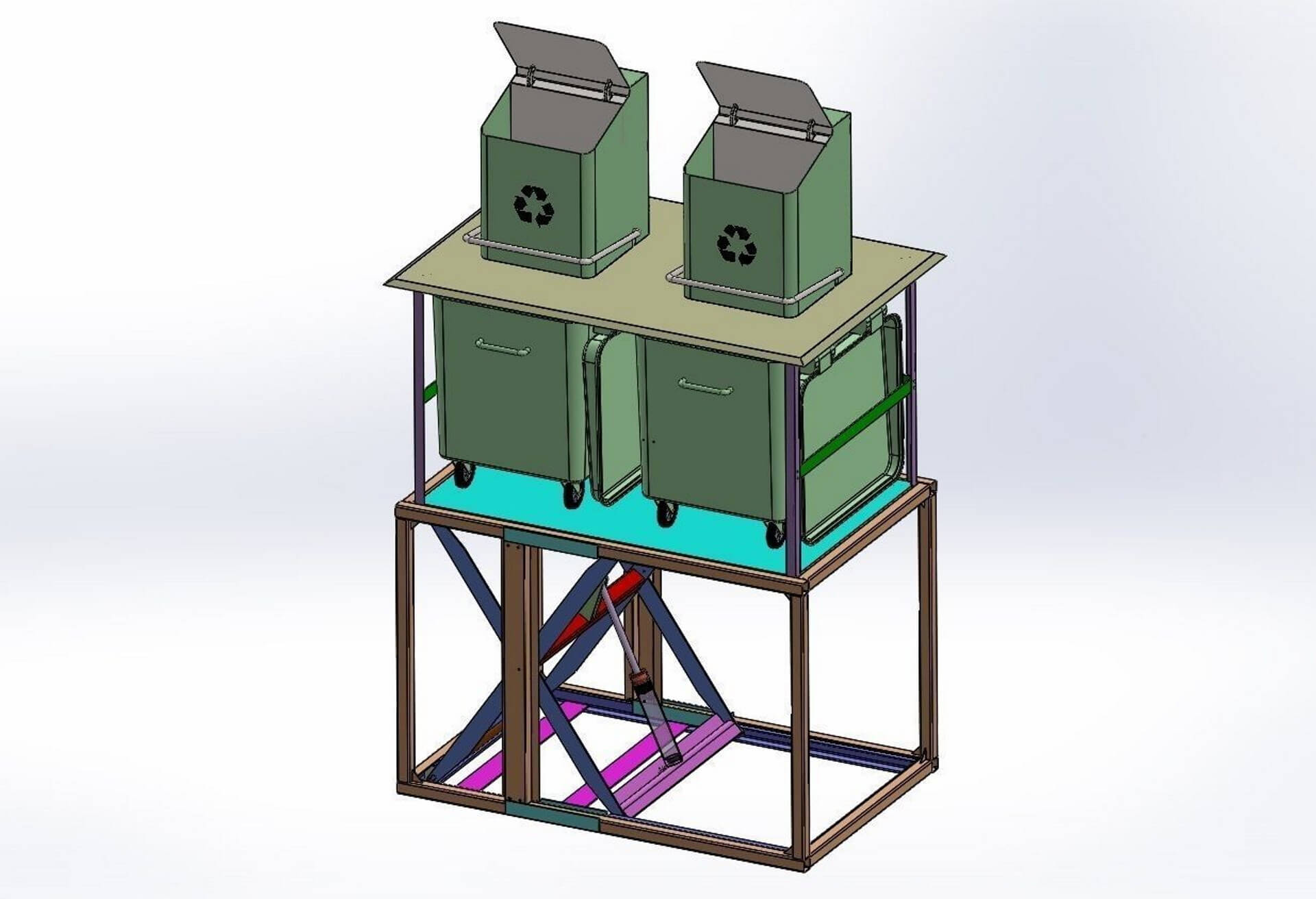Underground Waste Bin - 3D Model by Pictorer