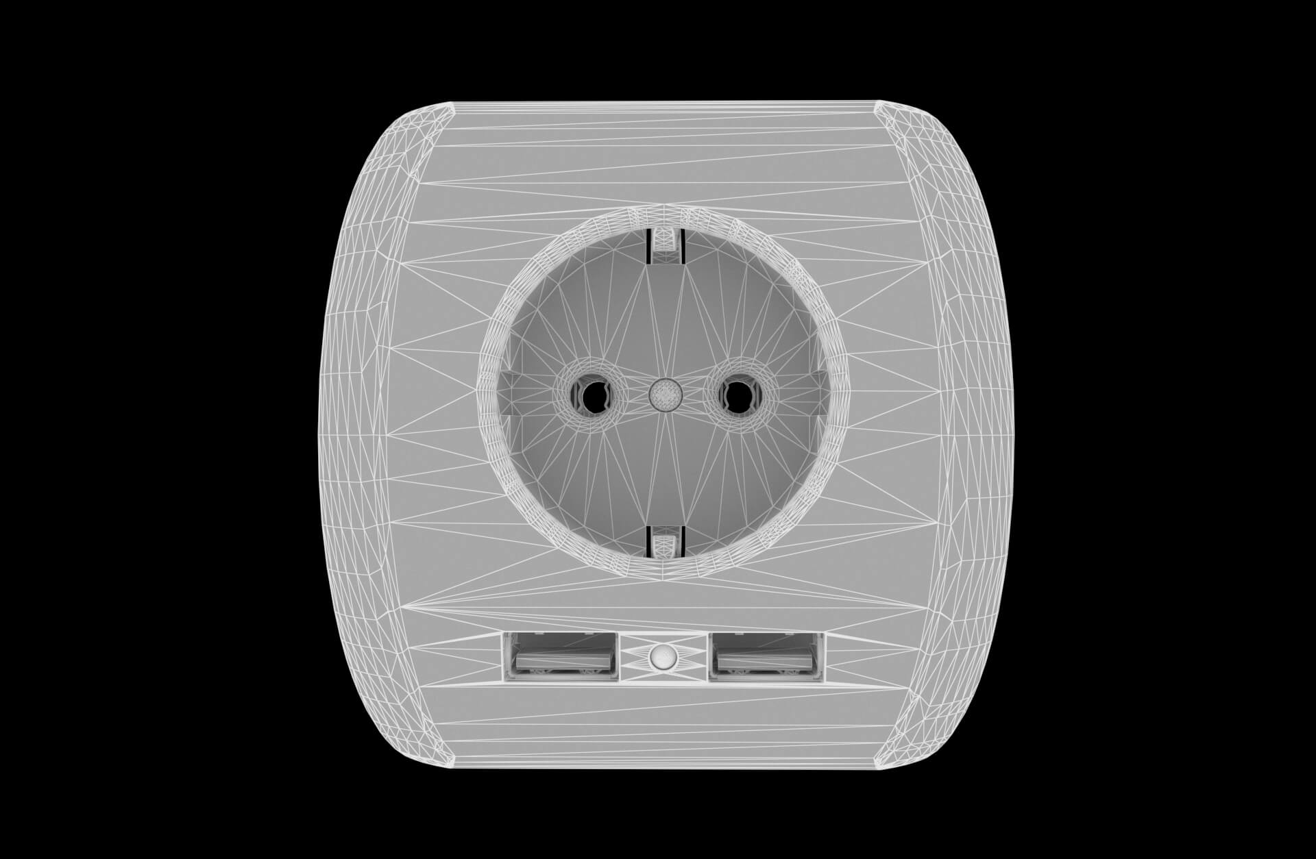 USB Wall Plug - 3D Model by Pictorer