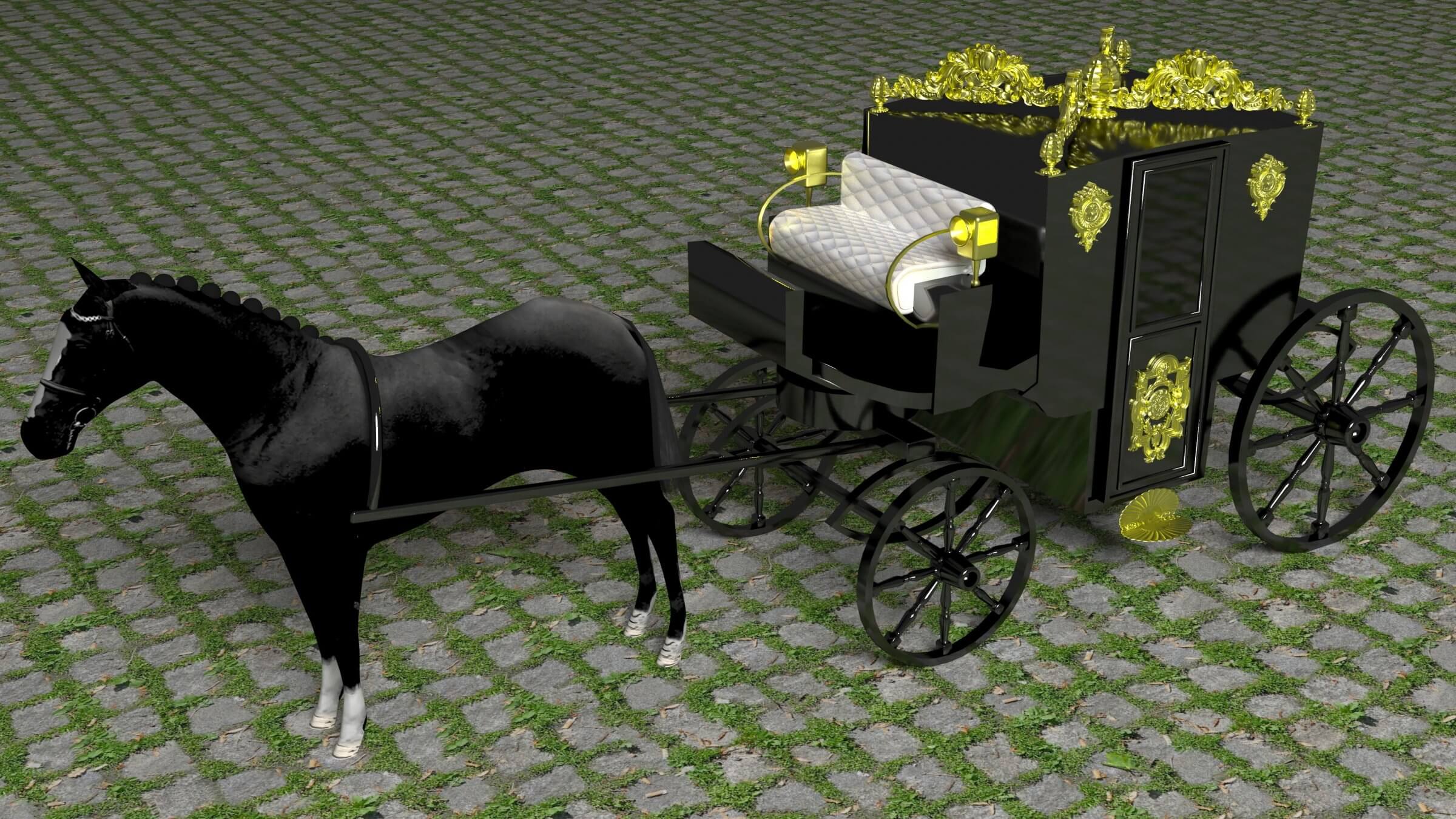 Vintage Carriage 4K - 3D Model by Pictorer