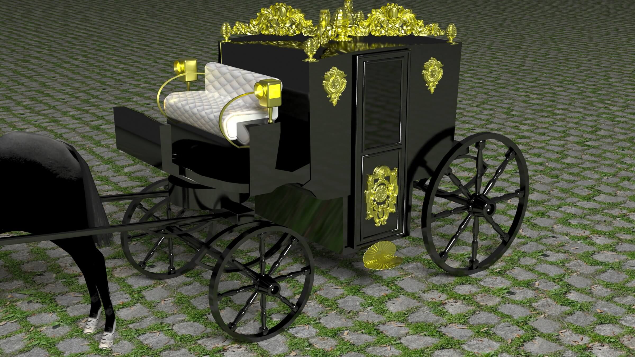 Vintage Carriage 4K - 3D Model by Pictorer