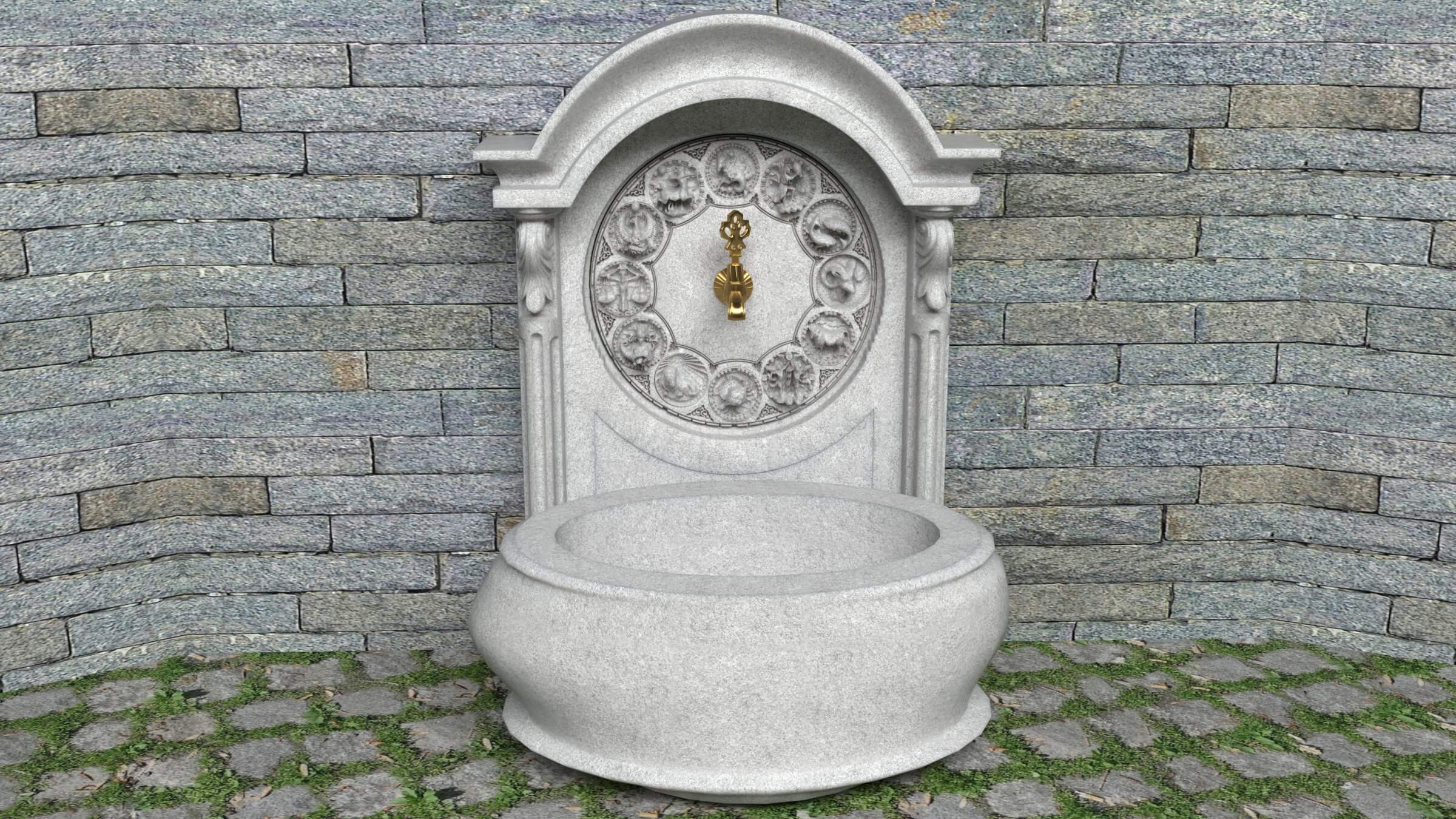 Wall Fountains Collection 4K - 3D Model by Pictorer