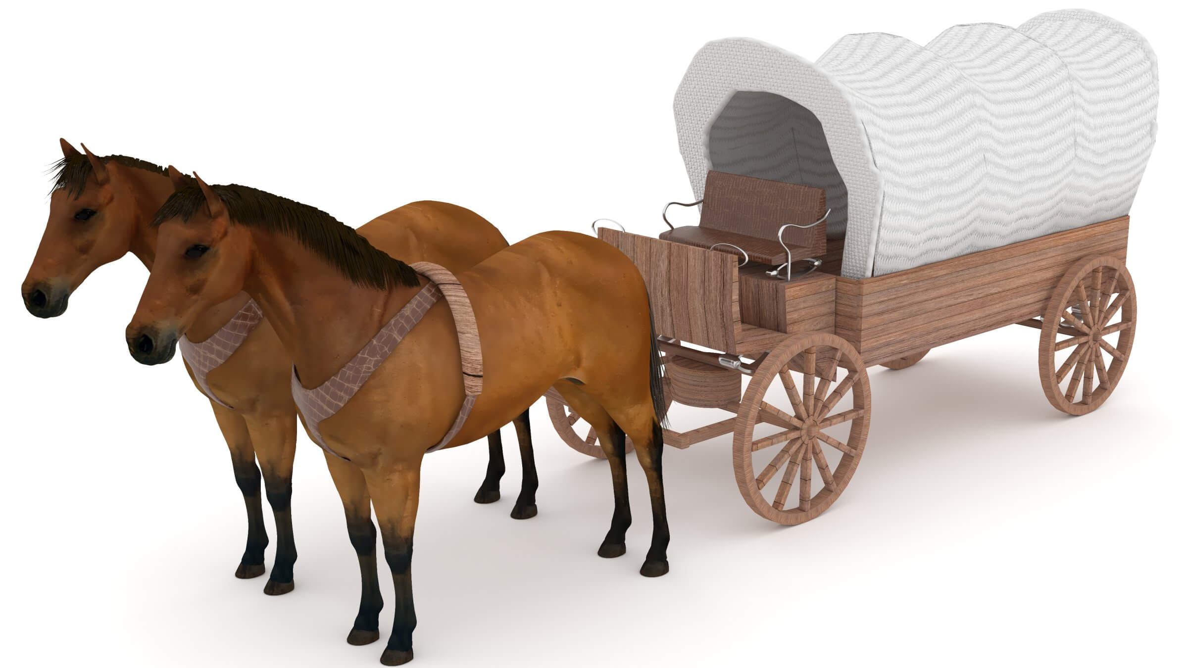 Western Wagon 6 - 3D Model by Pictorer