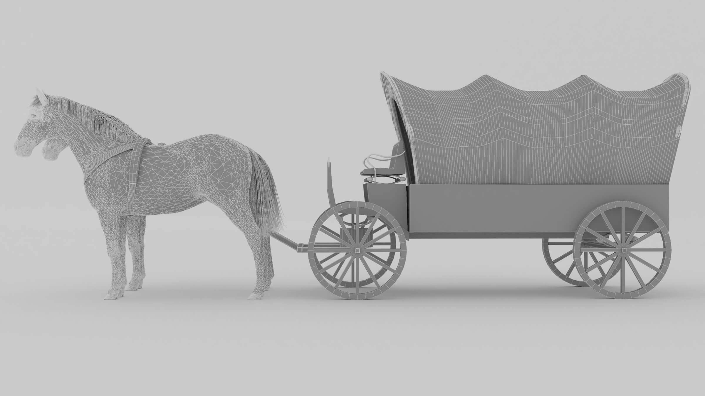 Western Wagon 6 - 3D Model by Pictorer