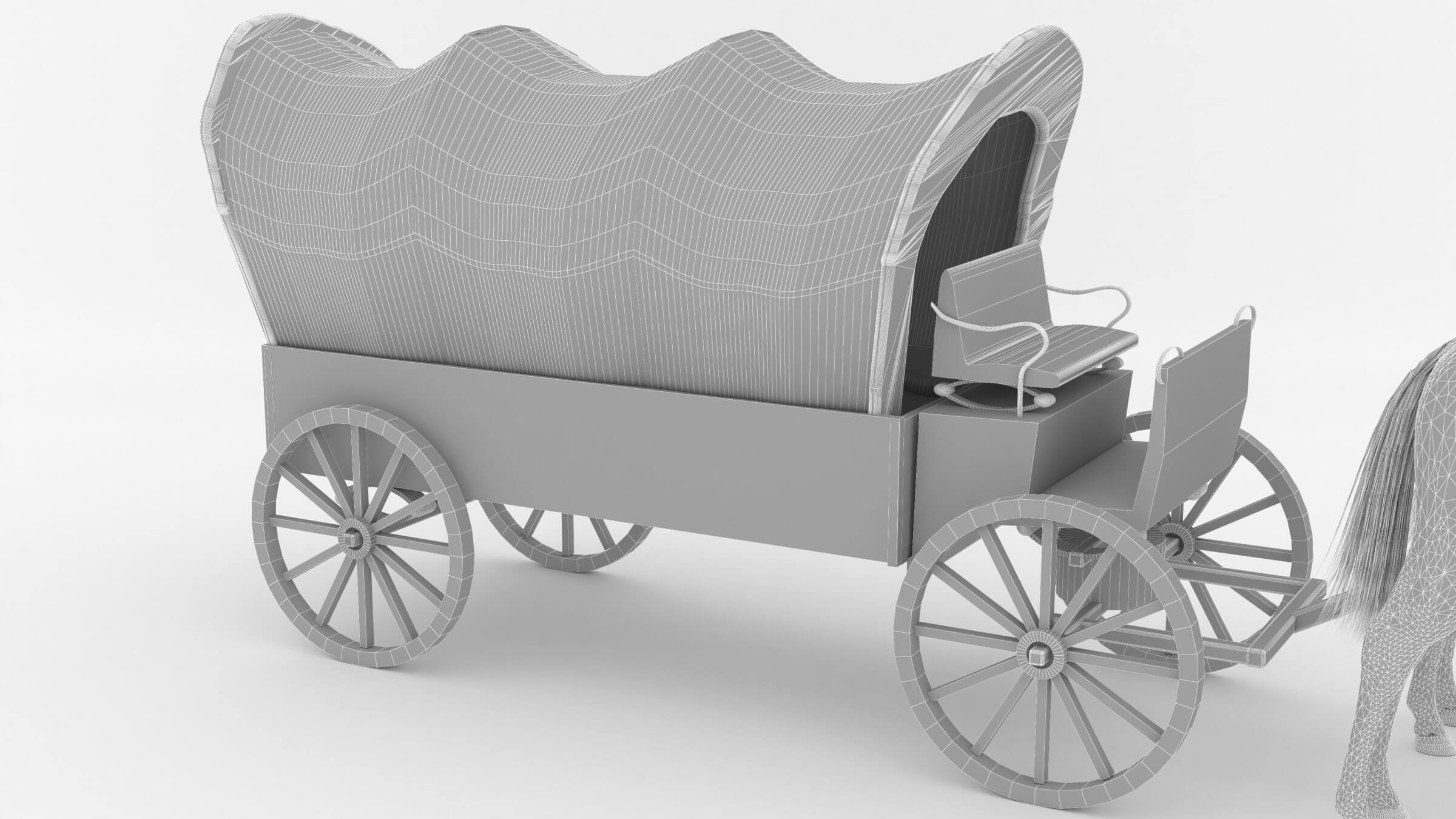 Western Wagon 6 - 3D Model by Pictorer
