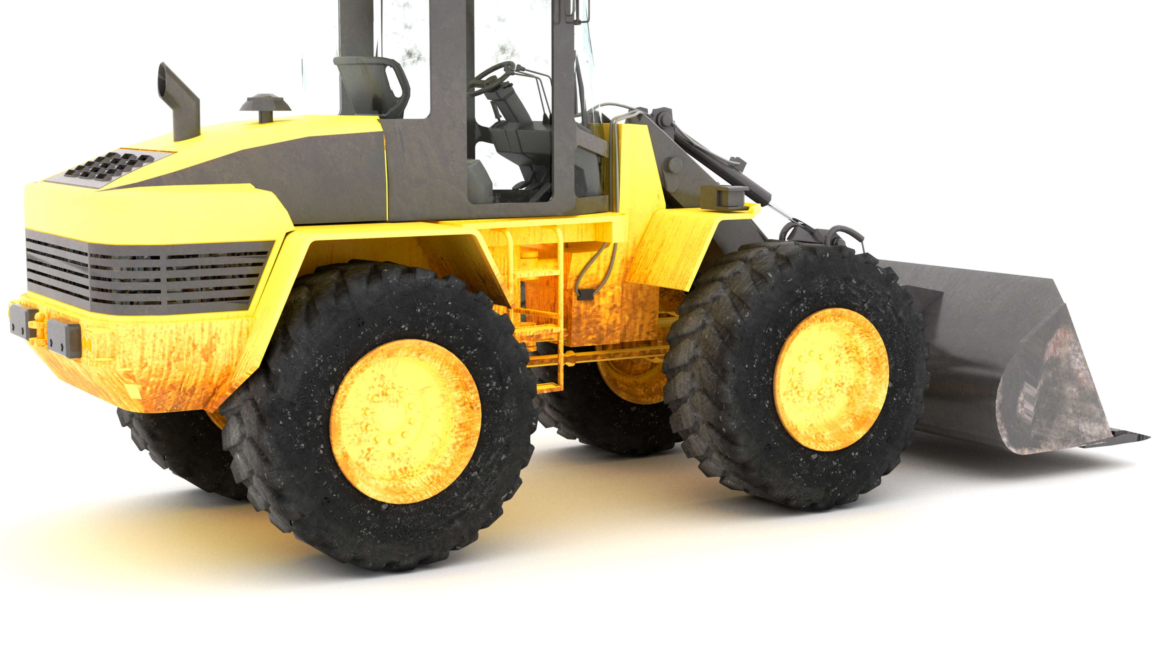 Wheel Loader 4K - 3D Model by Pictorer