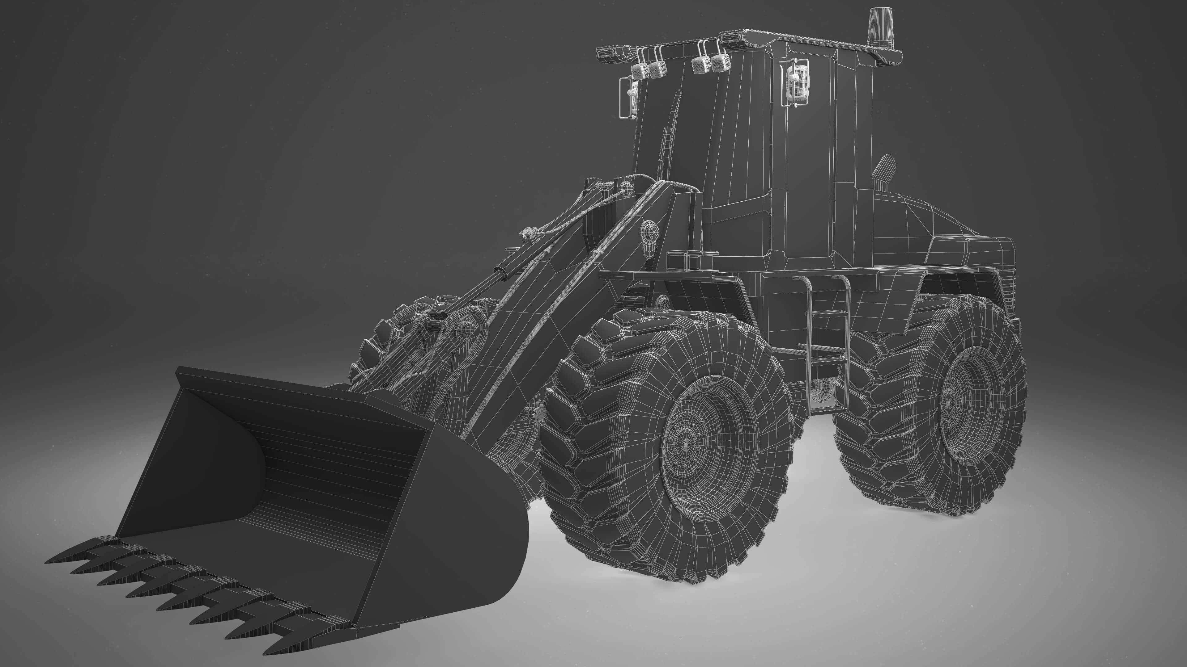 Wheel Loader 4K - 3D Model by Pictorer