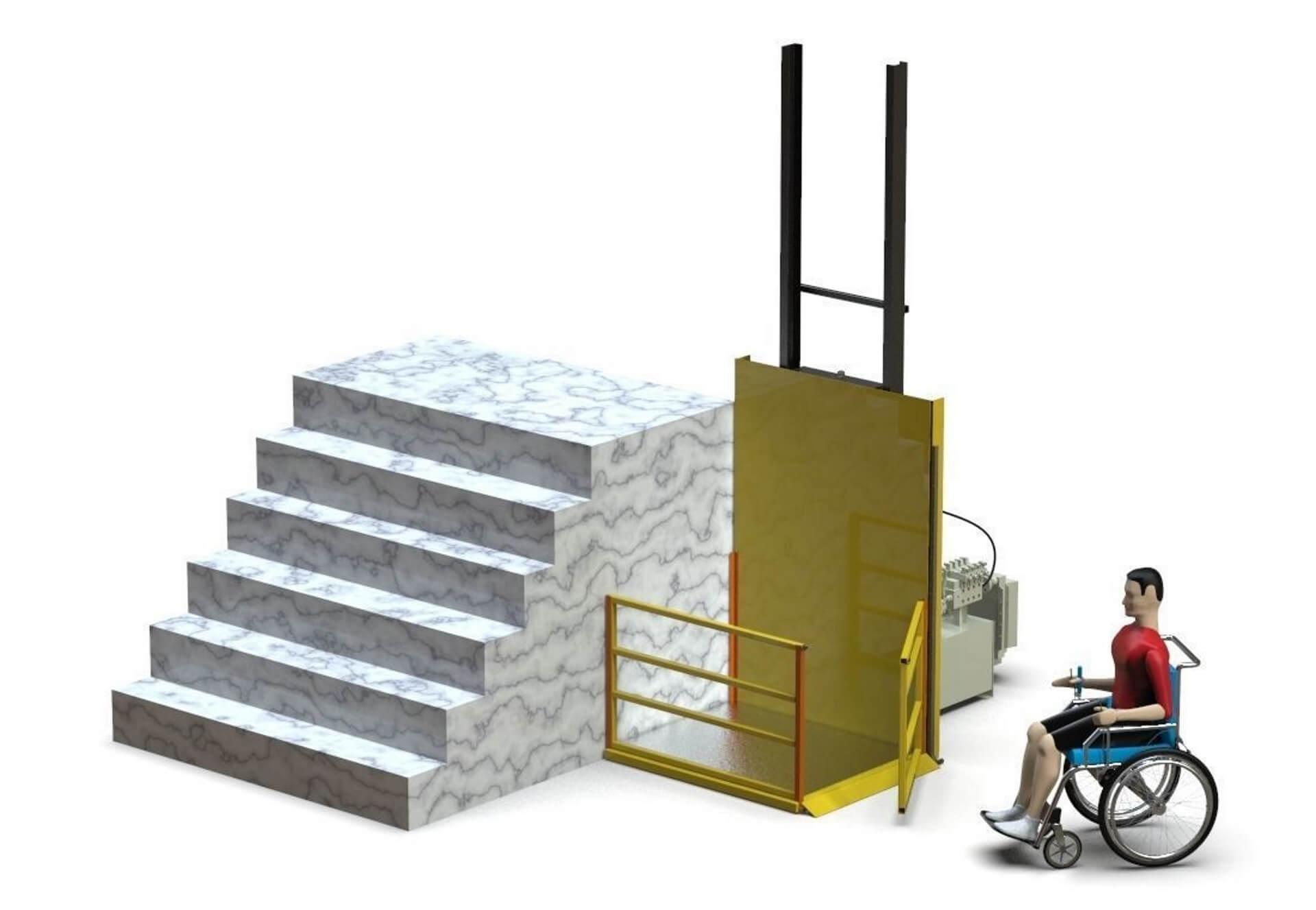 Wheelchair Elevator - 3D Model by Pictorer