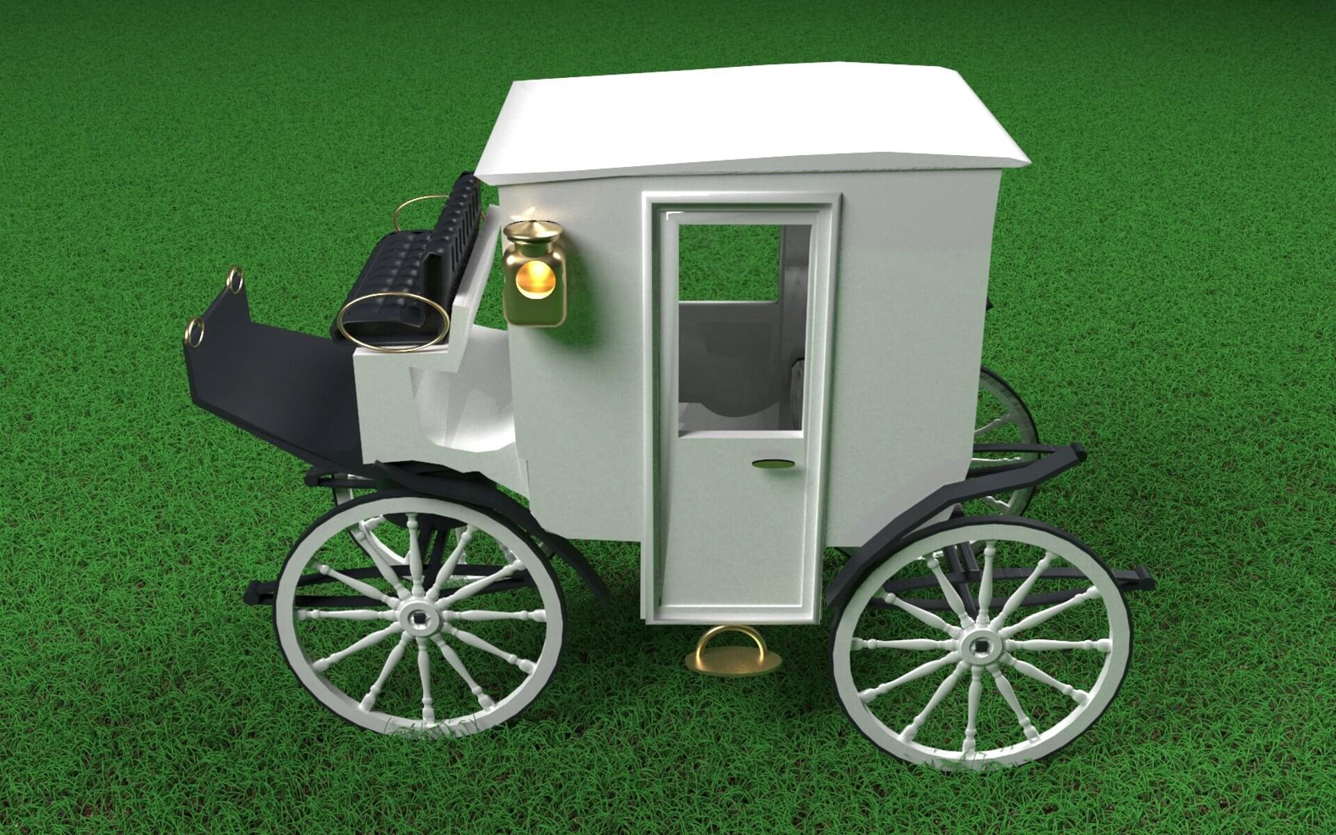 White Lady Carriage - 3D Model by Pictorer