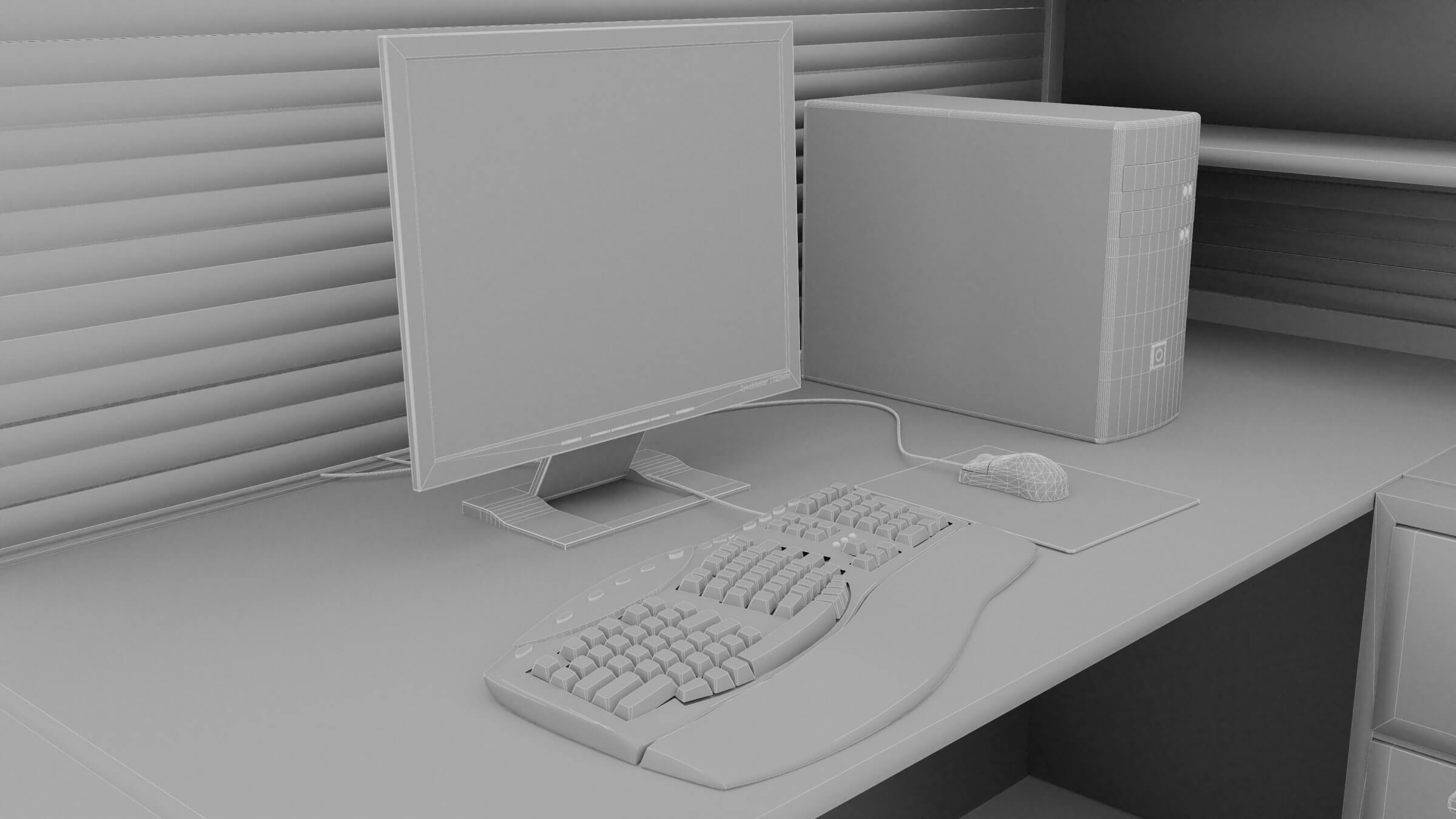 Office Workstation 4K - 3D Model by Pictorer