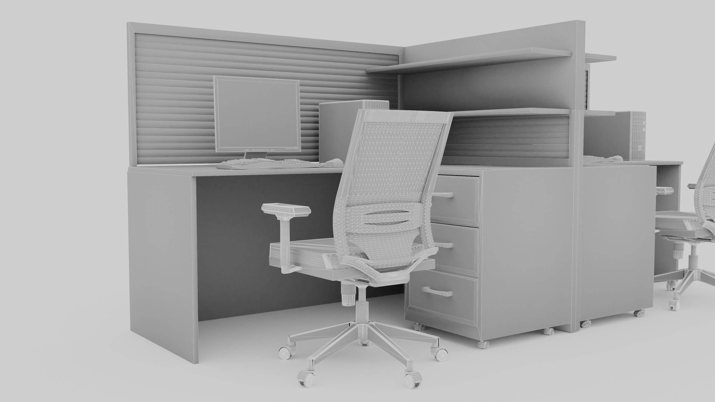 Office Workstation 4K - 3D Model by Pictorer