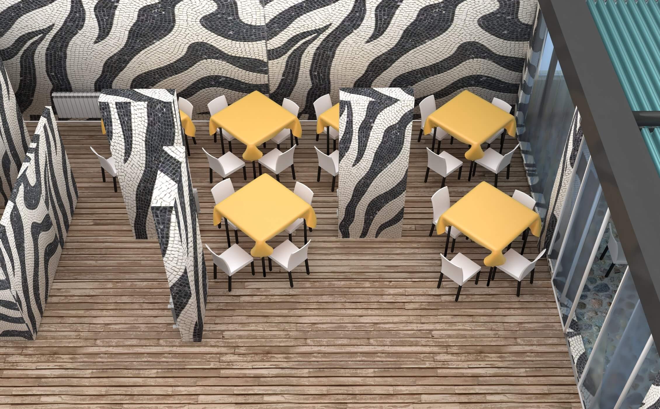 Zebra Restaurant - 3D Model by Pictorer
