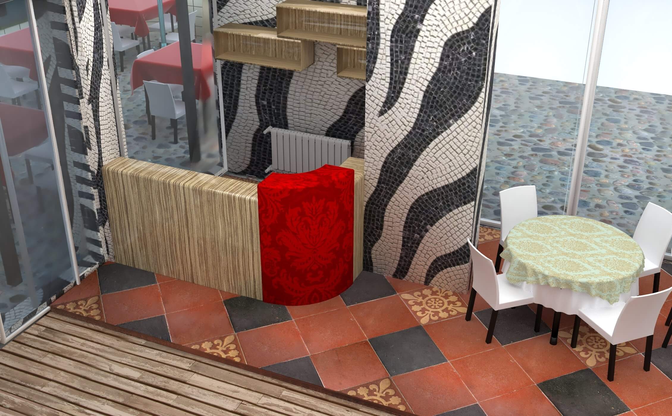 Zebra Restaurant - 3D Model by Pictorer