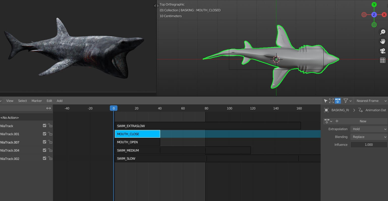 Animated Basking Shark - 3D Model by Pig Scales Studio