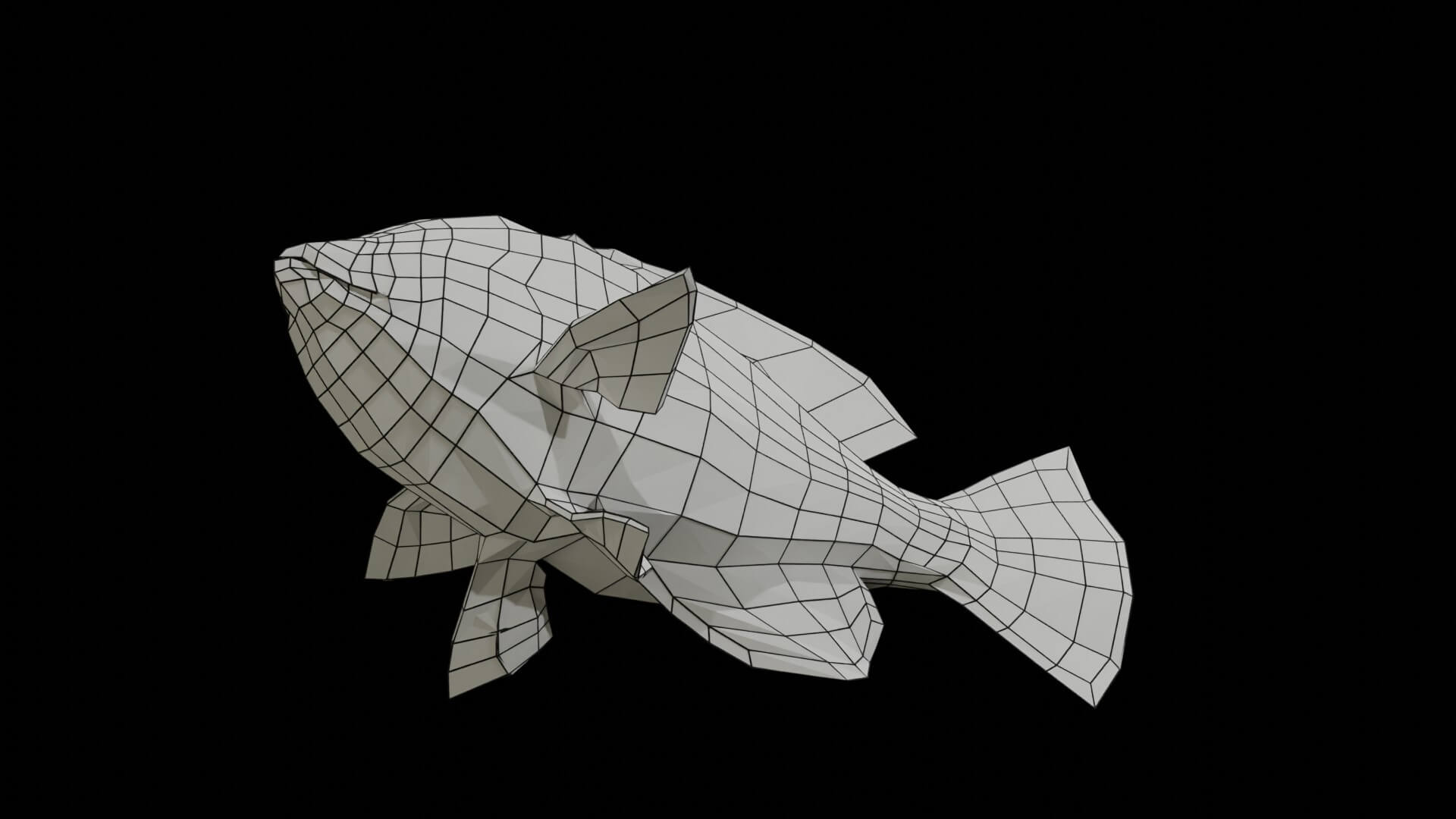 Animated Bluegill Fish - 3D Model by Pig Scales Studio