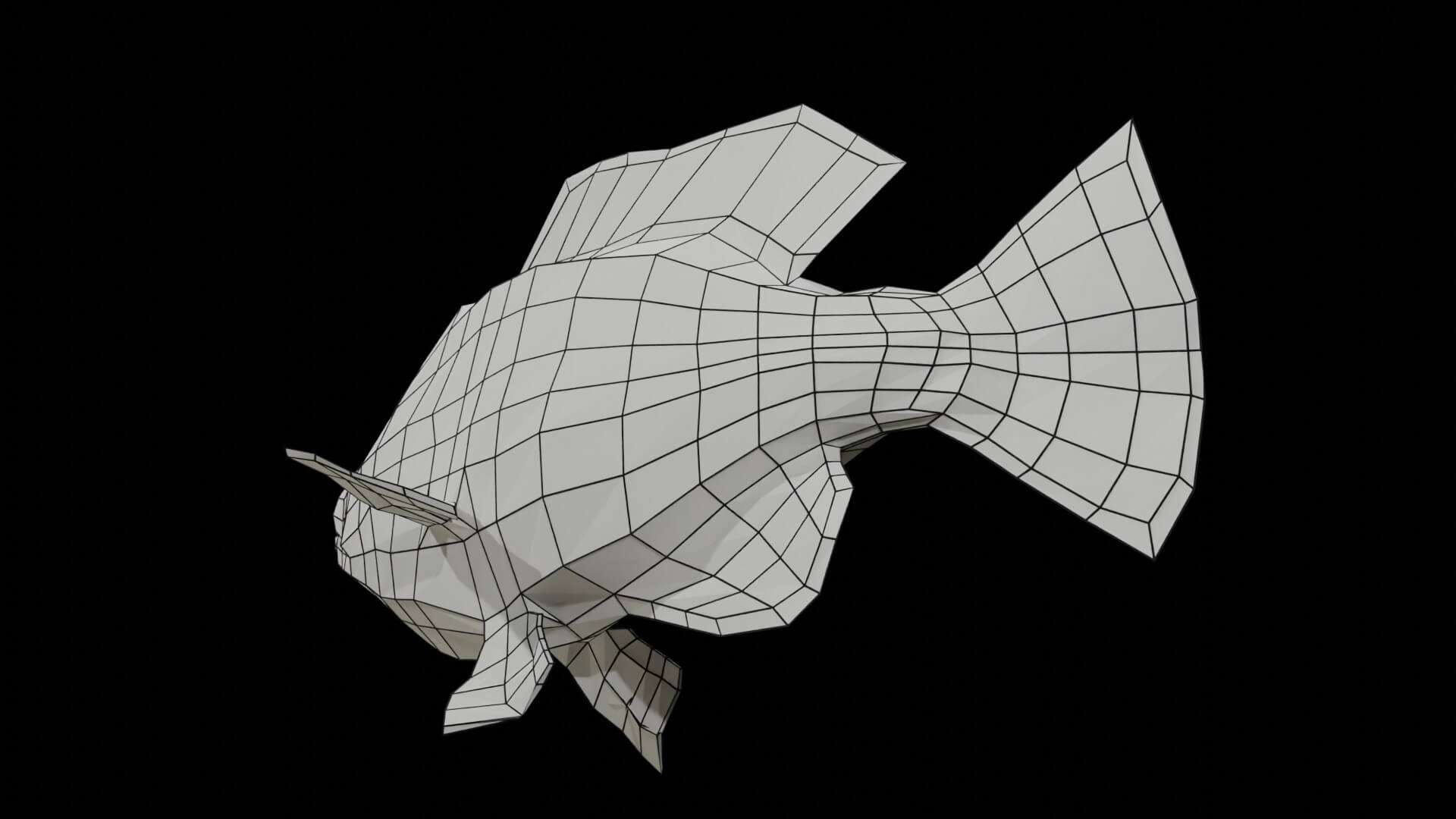 Animated Bluegill Fish - 3D Model by Pig Scales Studio