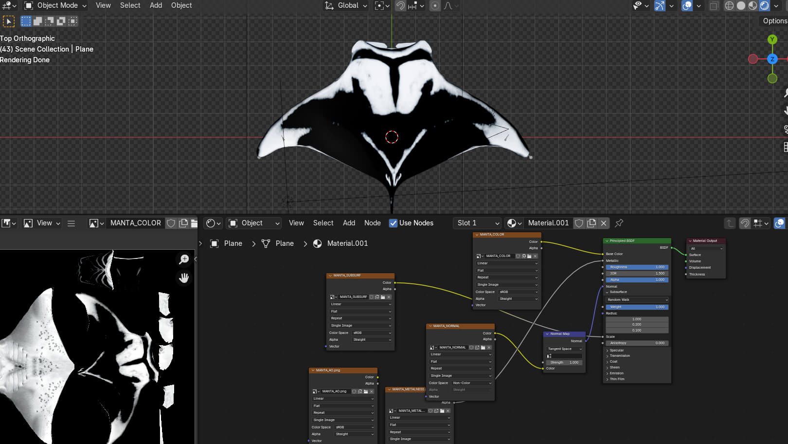 Animated Manta Ray - 3D Model by Pig Scales Studio