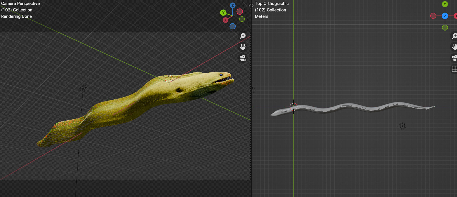 Animated Moray Eel - 3D Model by Pig Scales Studio