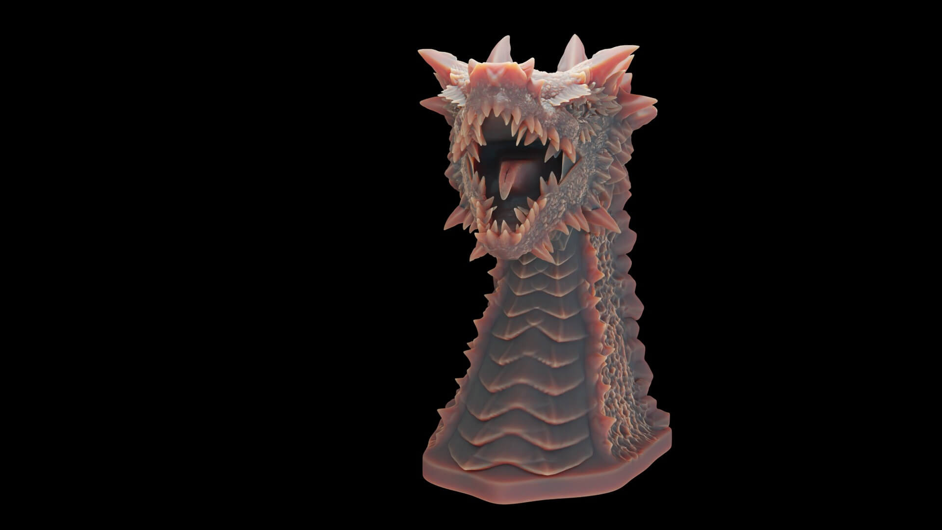Dragon Head Minifig - 3D Model by Pig Scales Studio