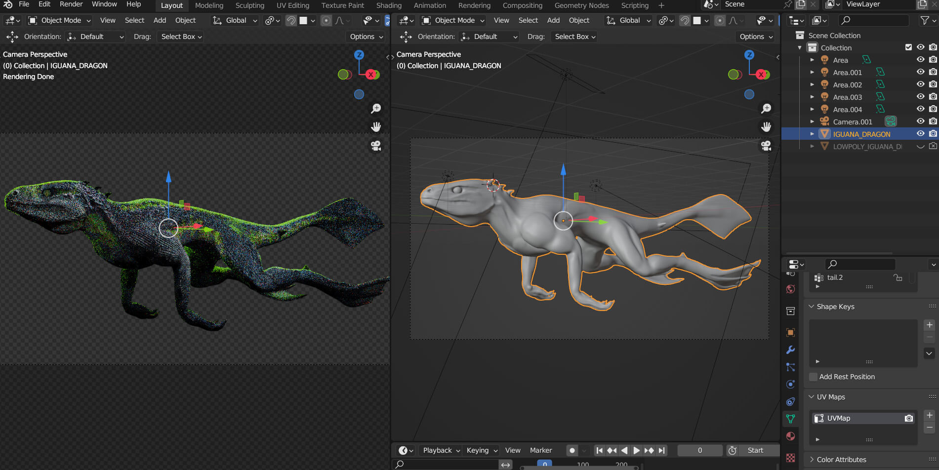 Iguana Dragon - 3D Model by Pig Scales Studio