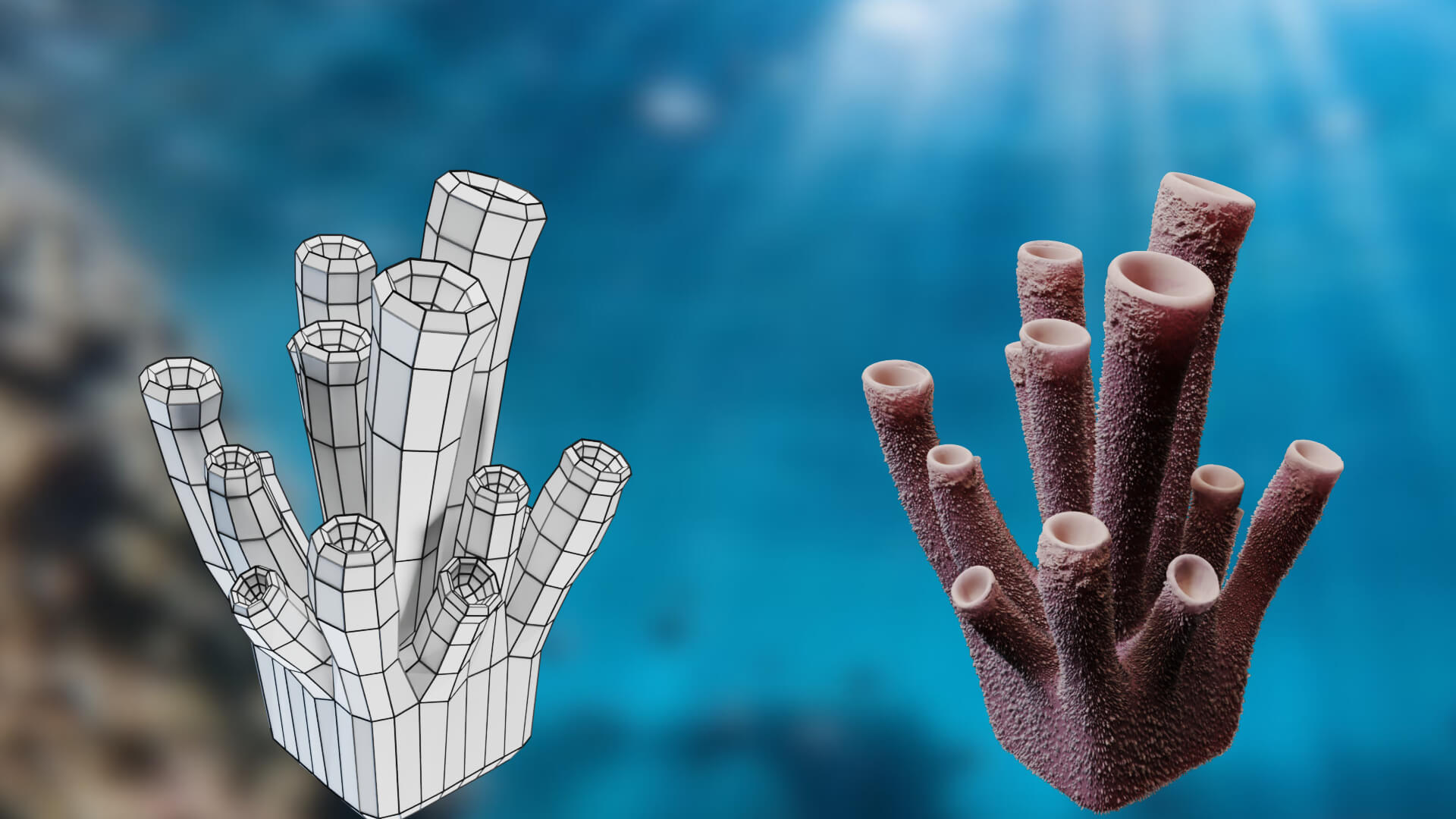 Low Poly Coral Pack - 3D Model by Pig Scales Studio