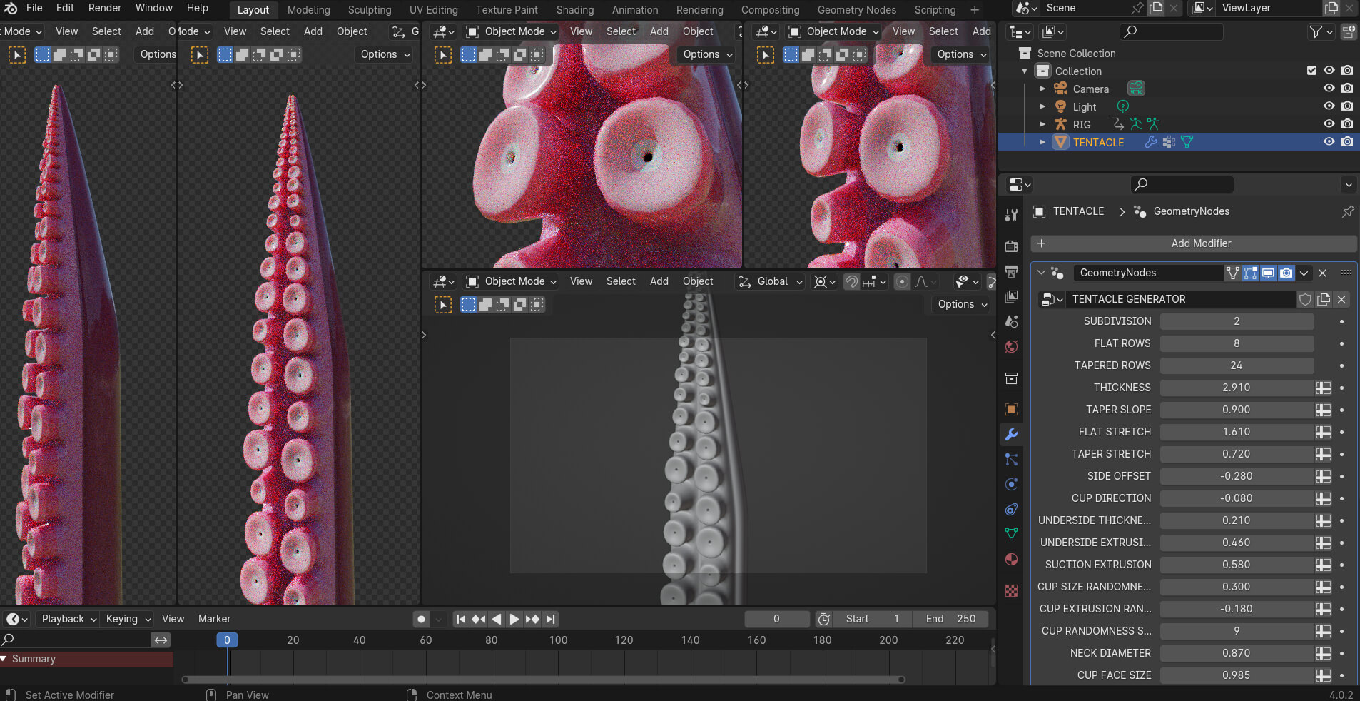Tentacle Generator - 3D Software or Plug-In by Pig Scales Studio