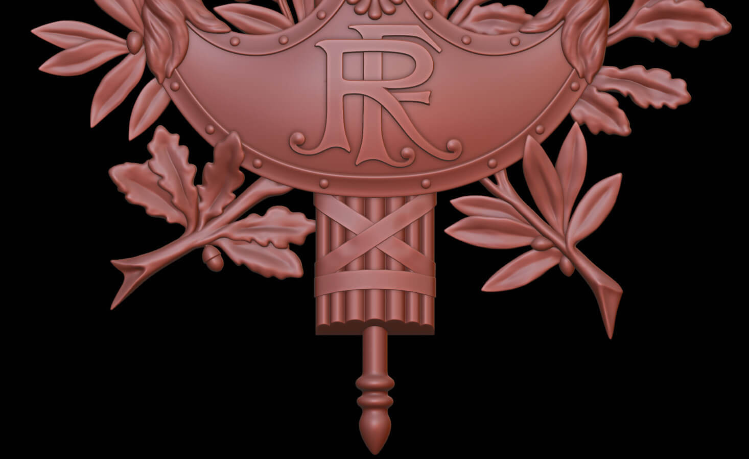 Diplomatic Emblem of France - 3D Print Model by pililpchenko