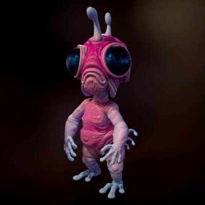 Alien Dragonfly Unreal Unity 19 Animations Rig in Maya - 3D Model by ...