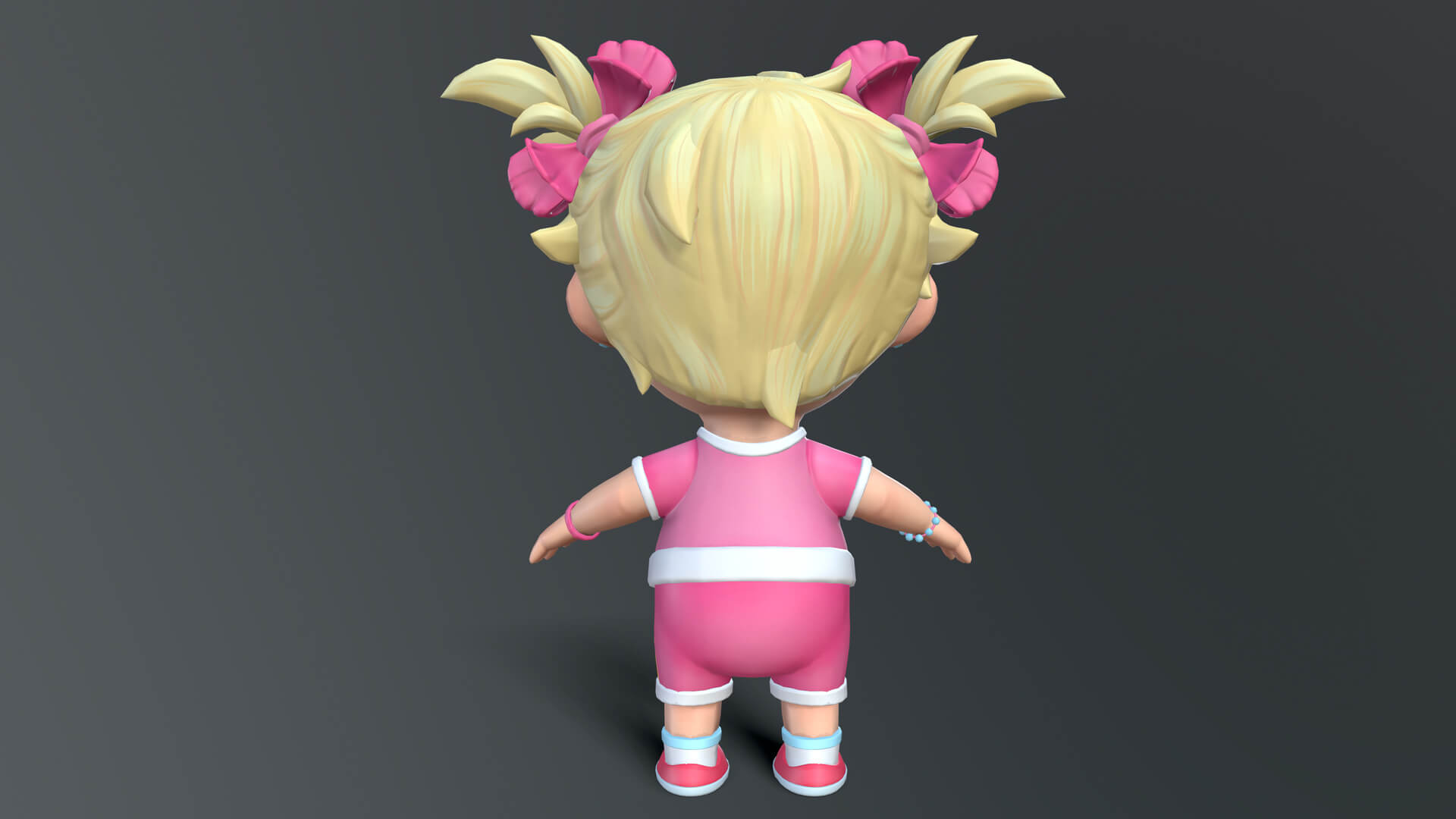 Girl Cartoon - 3D Model by pink_penguin