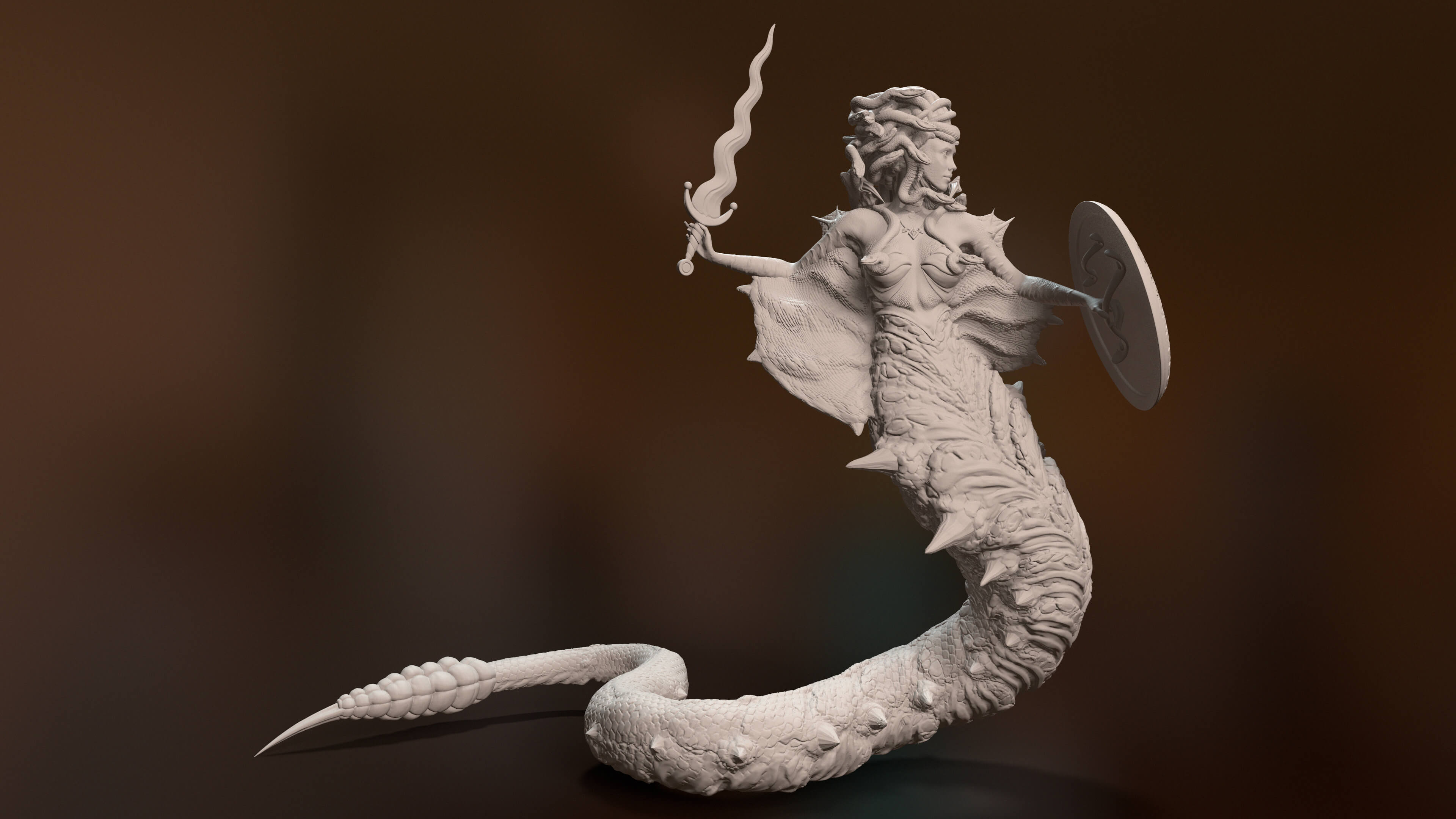 Gorgon Medusa 3D Print 4 Pose by pink_penguin