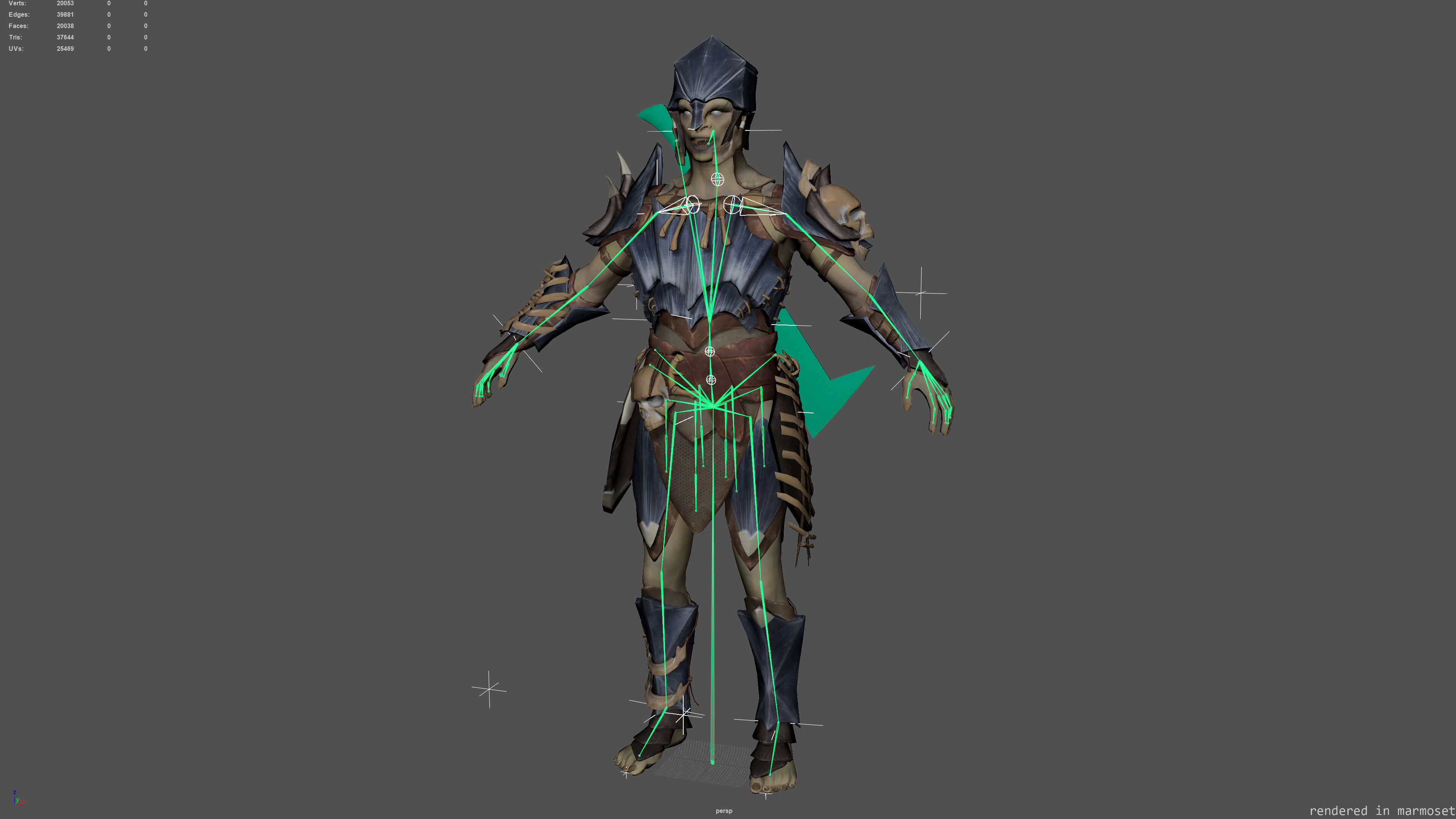 Orc Armored With Sword - 3D Model by pink_penguin