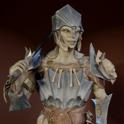 Orc Armored With Sword - 3D Model by pink_penguin