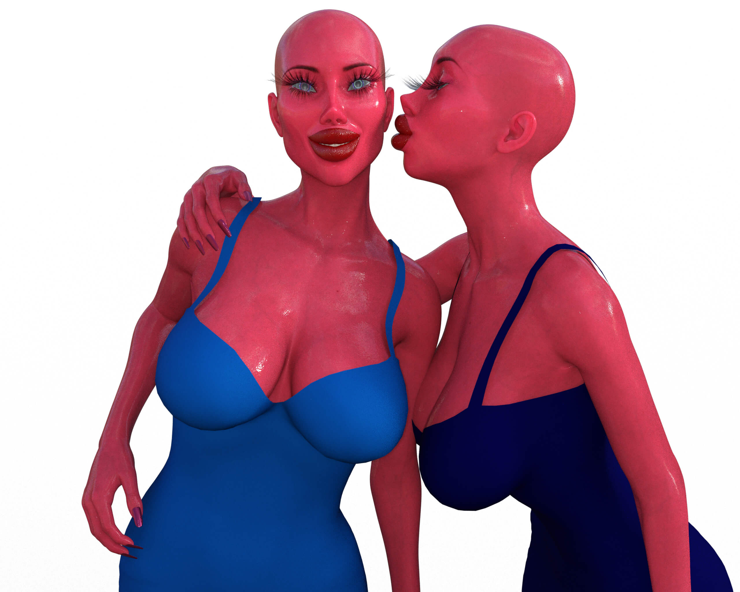 Sisterly Bond Pose G8F - Daz Content by PinkPlasticPerfect