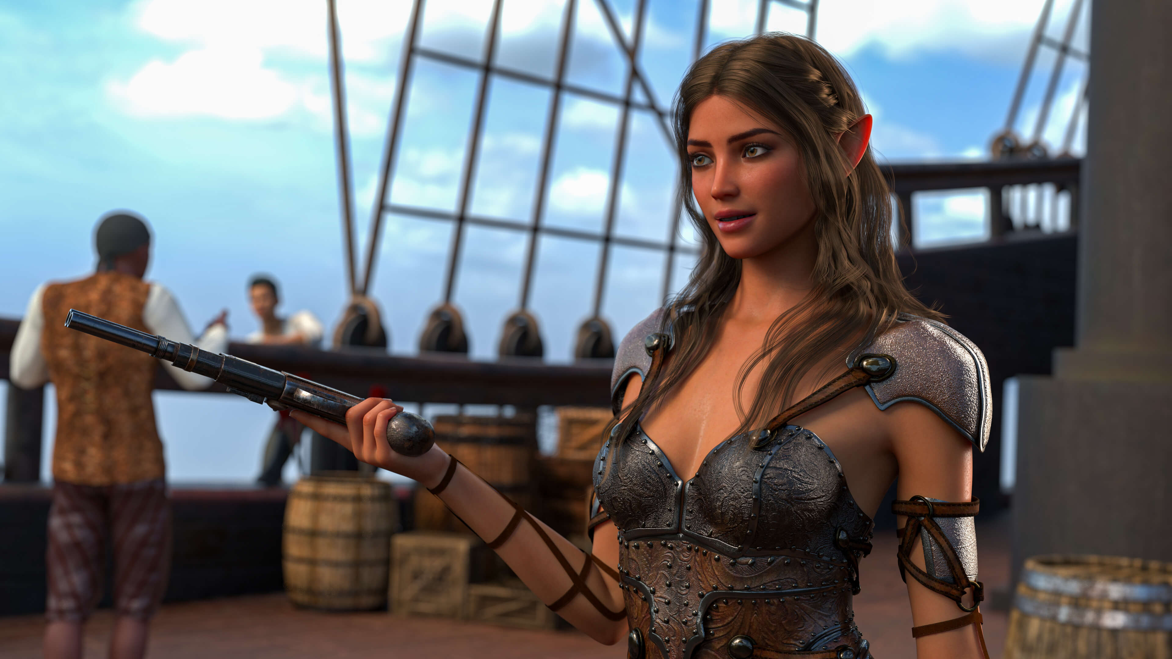 Pirate Elf 3D Render, Digital Art by PinkSpectre