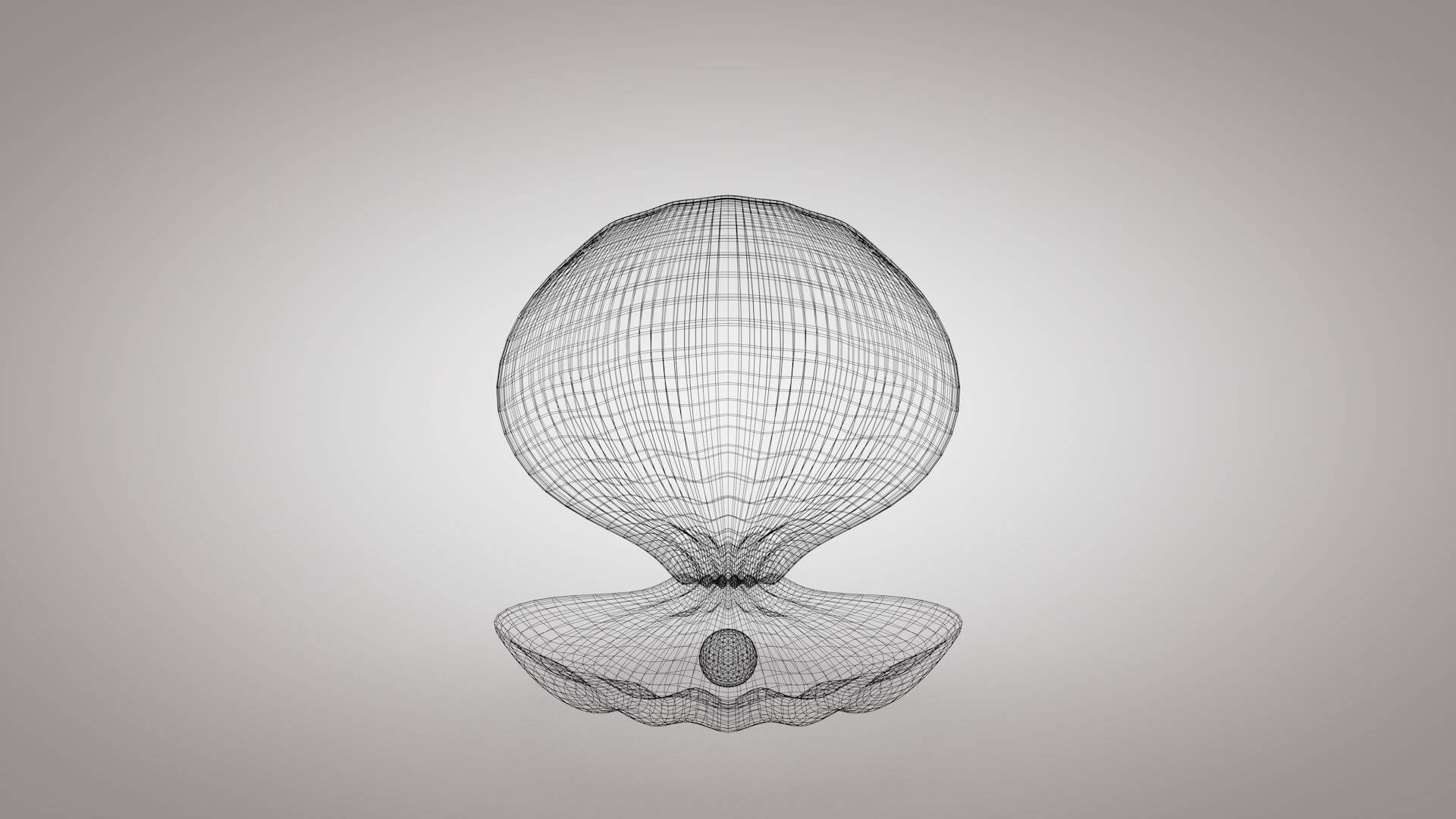 Clamshell with a Pearl - 3D Model by pinnaclecgarts