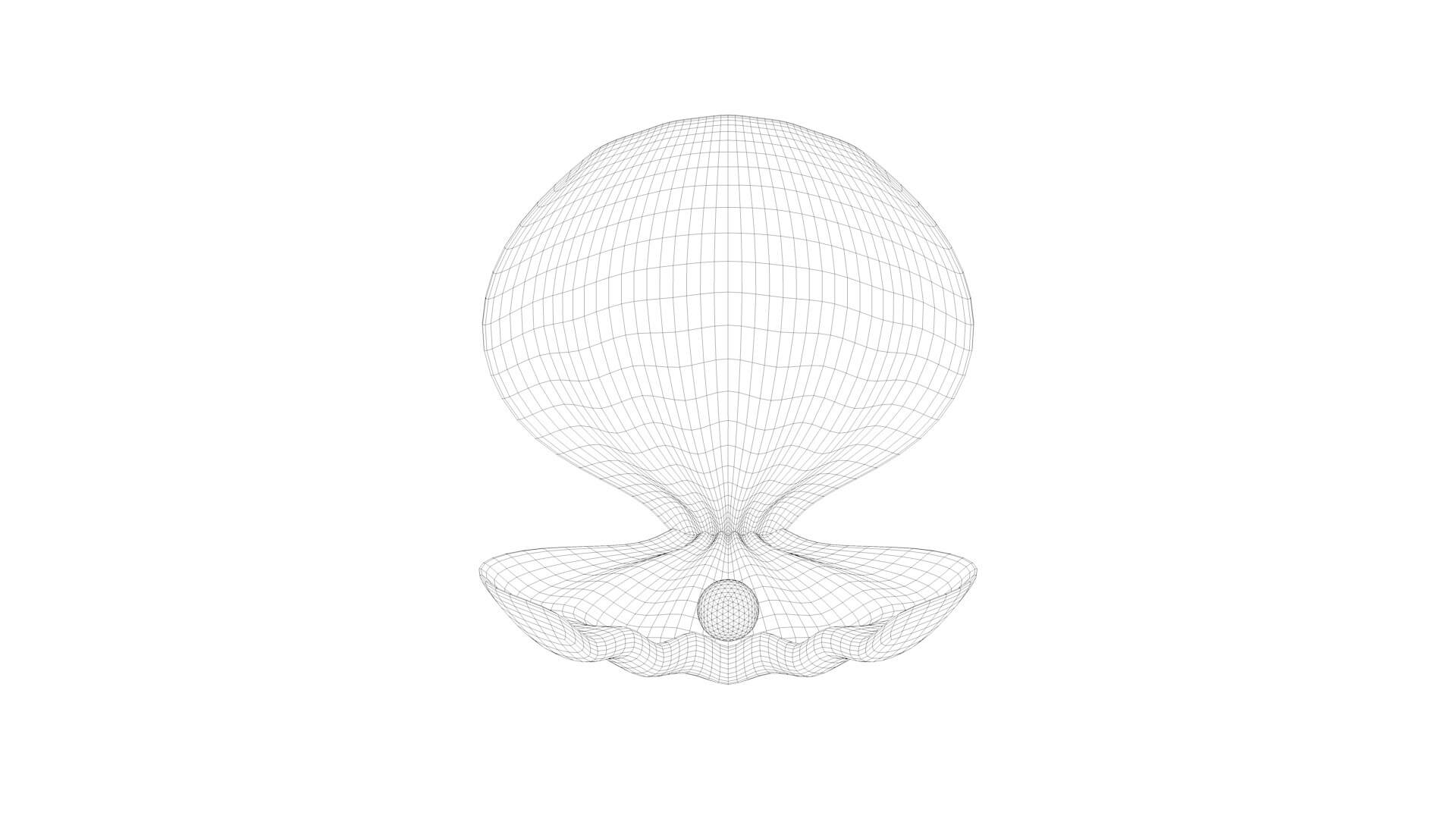 Clamshell with a Pearl - 3D Model by pinnaclecgarts