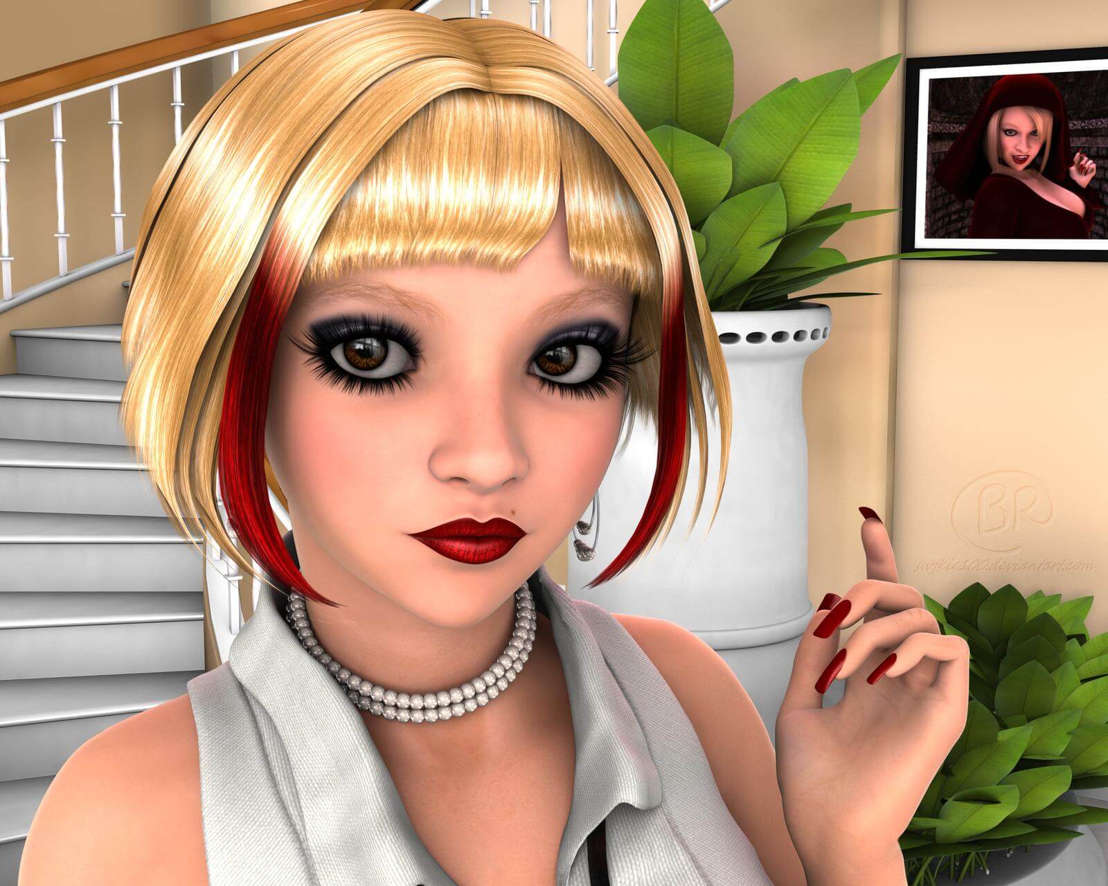 Beautiful Bianca 3D Render, Digital Art by Pinspotter