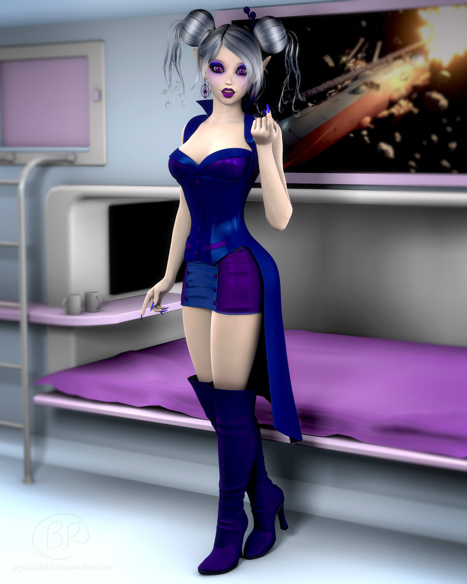 Beauty In Blue 3d Render Renderhub Gallery