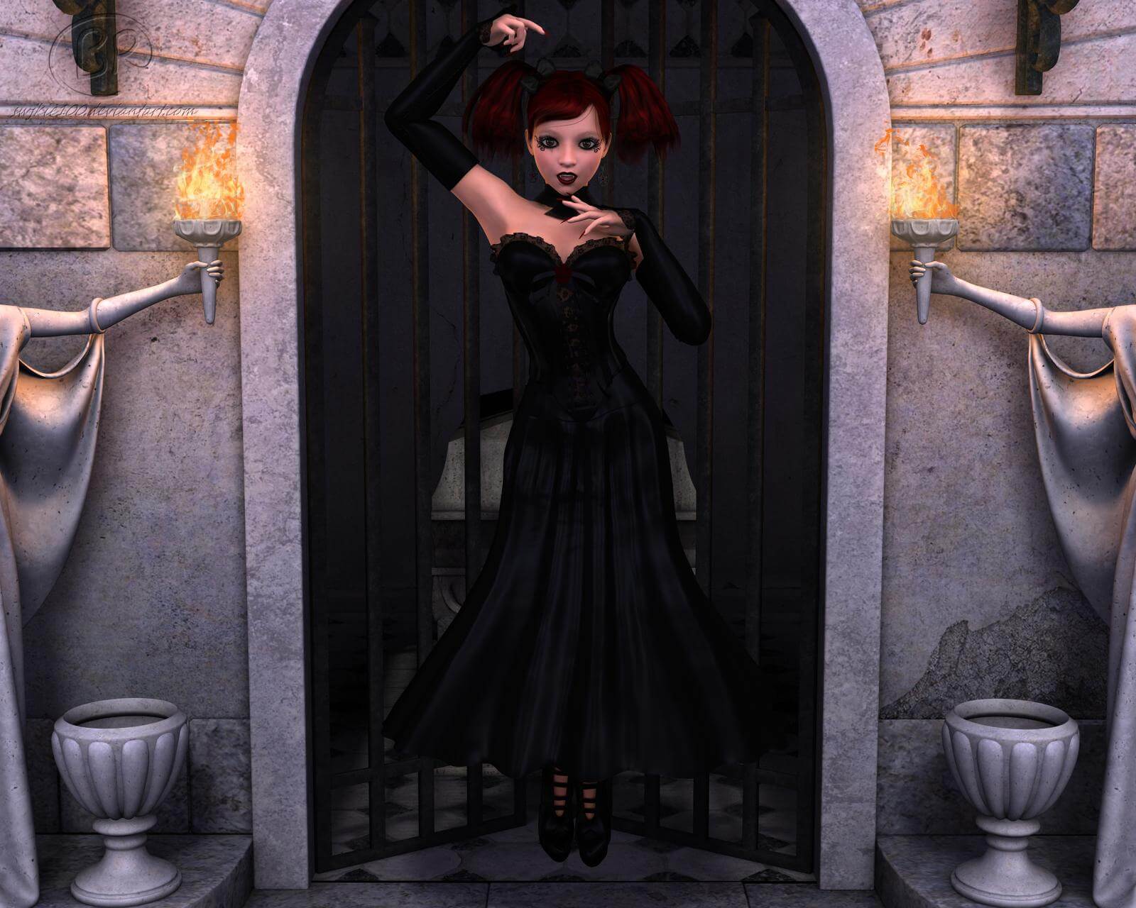 Bewitching Bianca 3D Render, Digital Art by Pinspotter