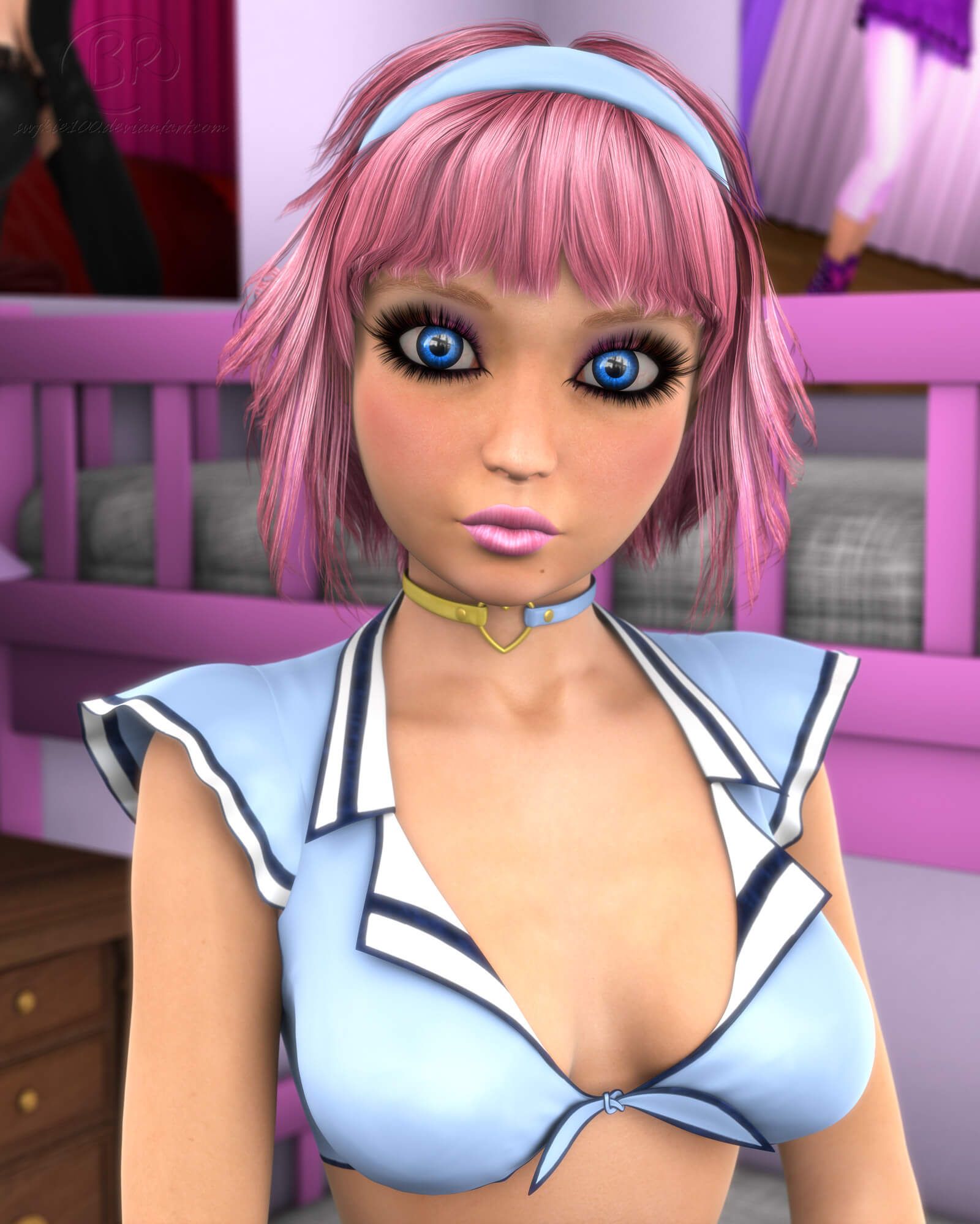 Cheer Samantha 3D Render, Digital Art by Pinspotter