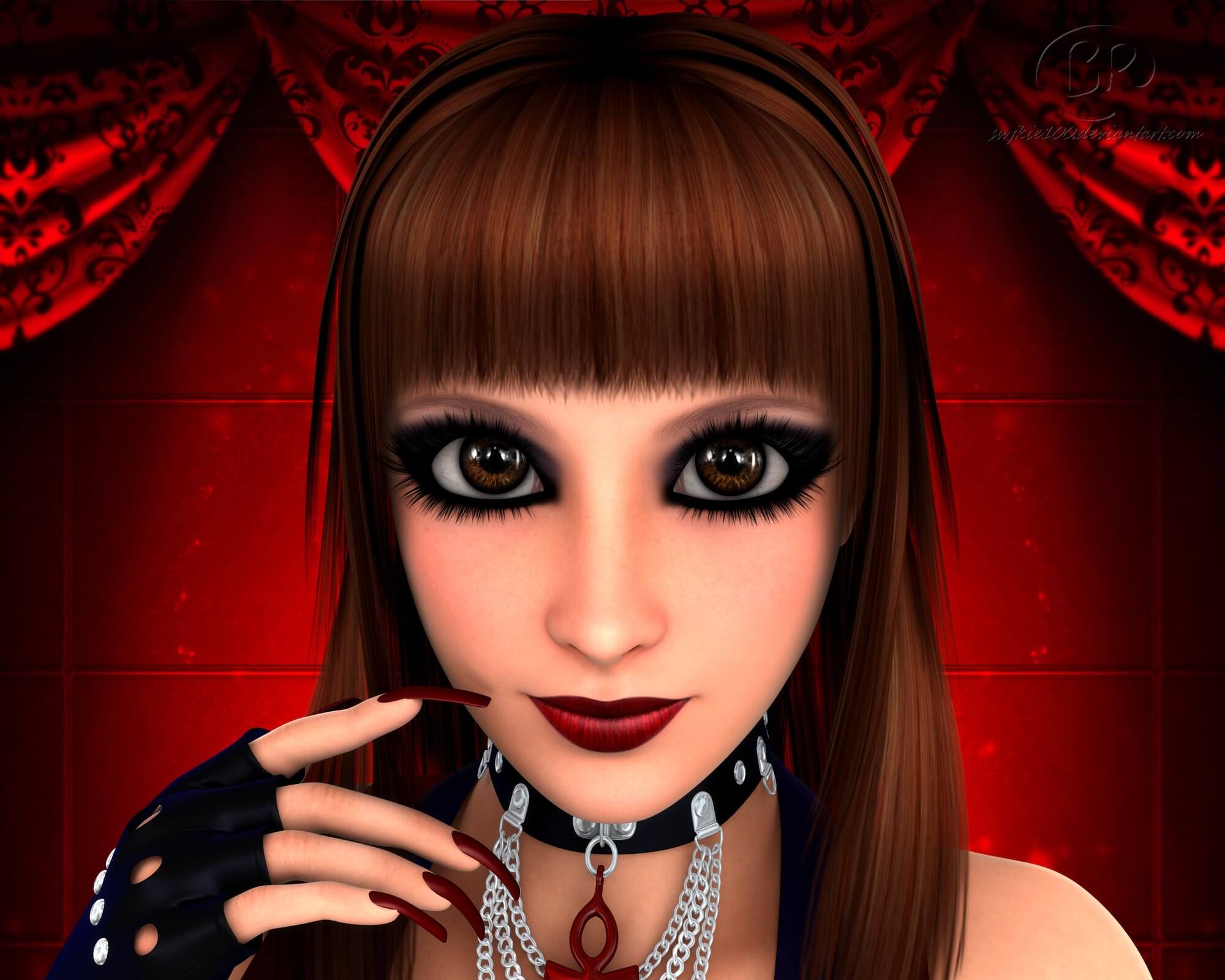 Dark Gaze 3D Render, Digital Art by Pinspotter